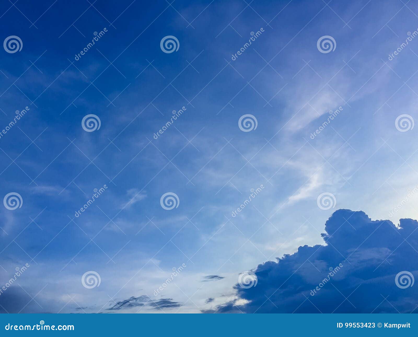 Sparse Clouds in the Blue Sky Morning Background. Fluffy Clouds Stock ...