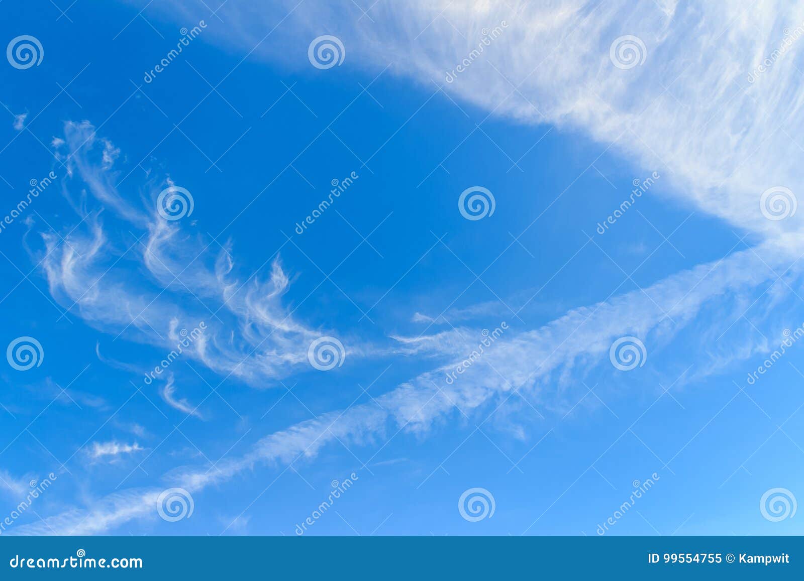 Sparse Clouds in the Blue Sky Morning Background. Fluffy Clouds Stock ...