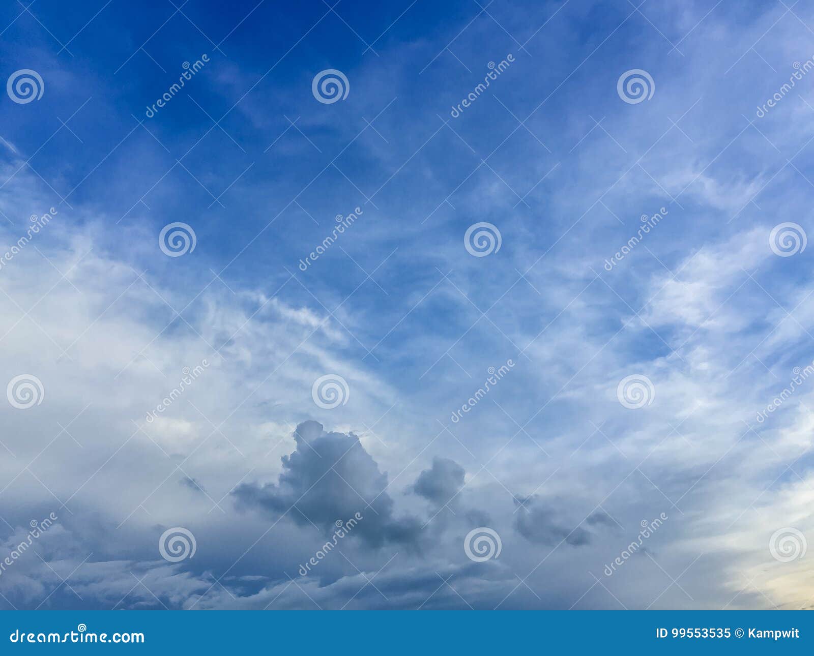 Sparse Clouds in the Blue Sky Morning Background. Fluffy Clouds Stock ...