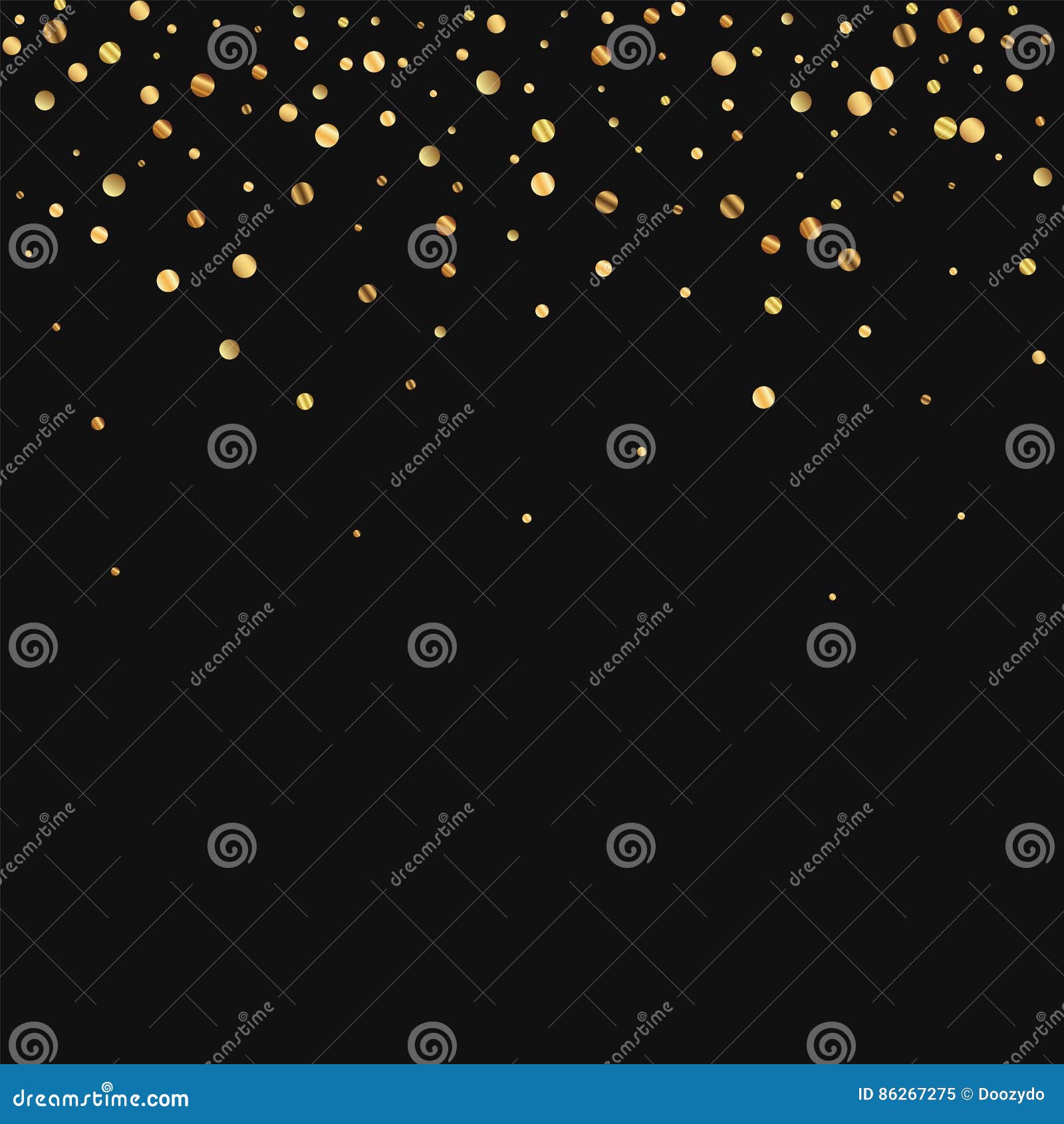 Sparse gold confetti. stock vector. Illustration of isolated - 86267275