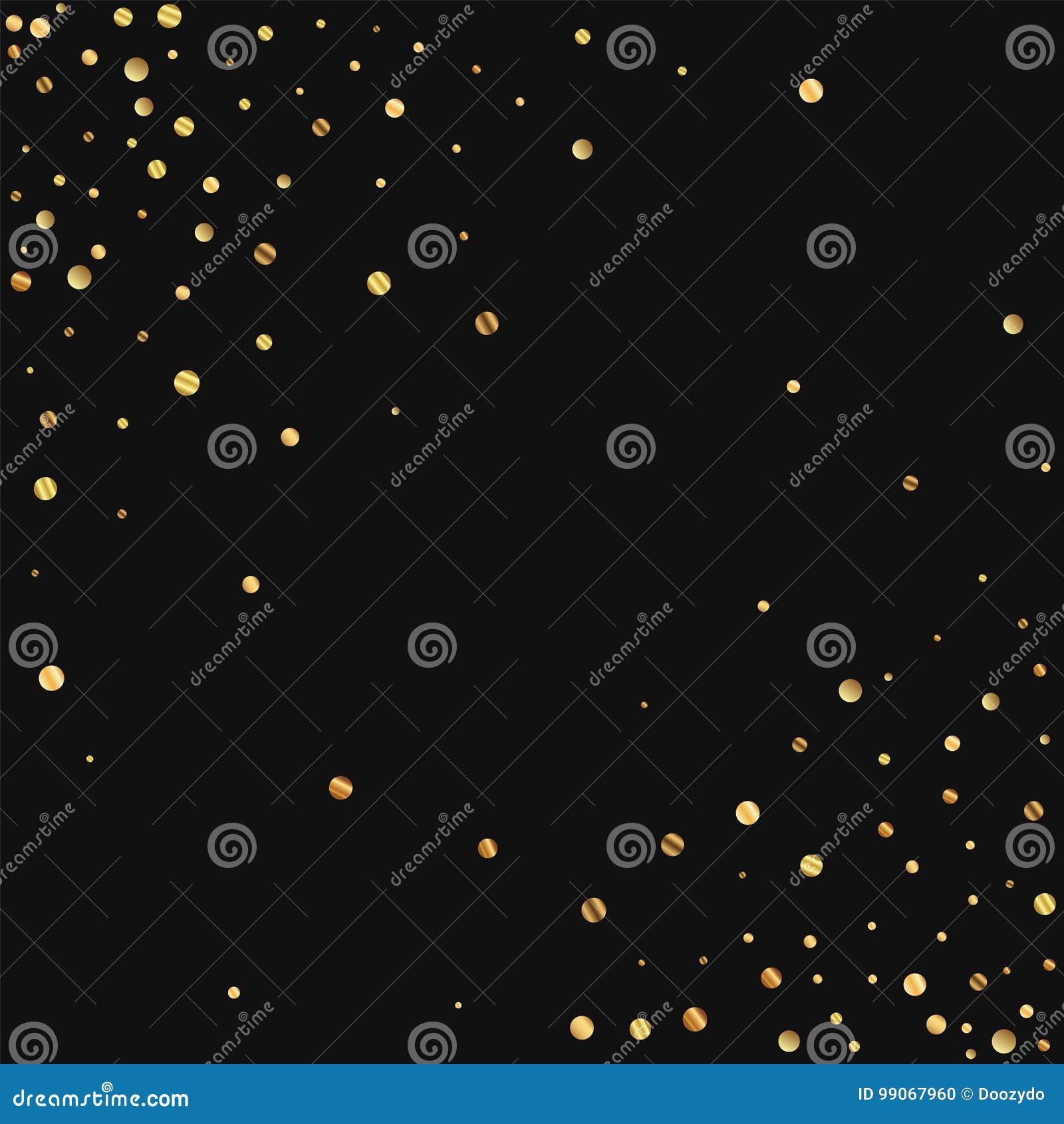 Sparse gold confetti. stock vector. Illustration of gradient - 99067960