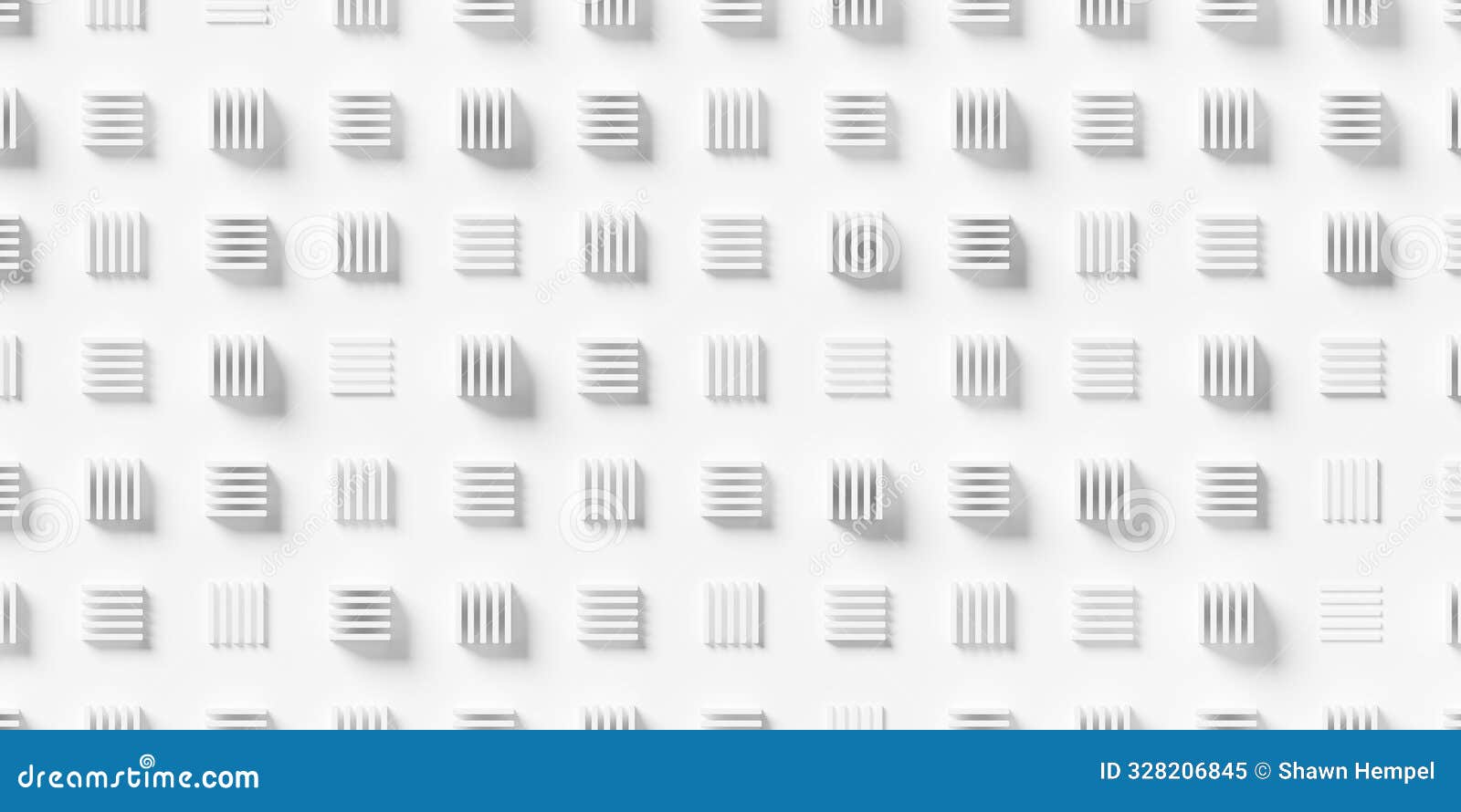 Grid Of Offset White Cube Boxes Or Blocks With Uneven Random Edges ...