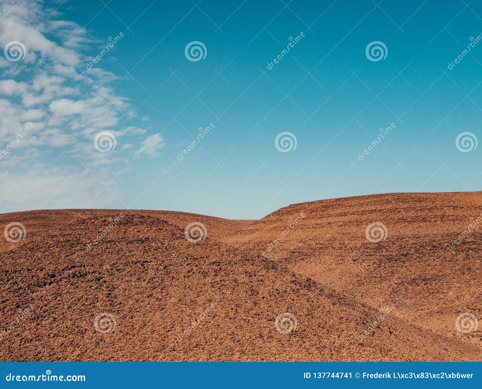 Sparse Landscape With Lava Field With Rocky Fissures Covered By Green ...