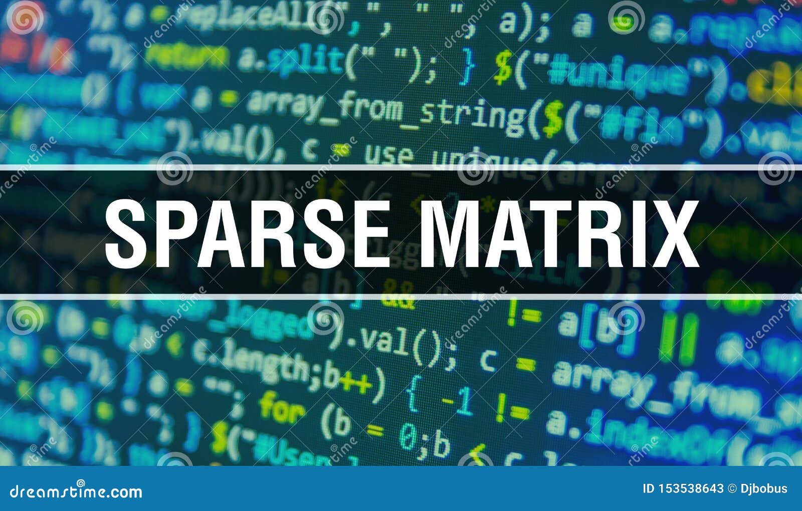 Sparse Matrix with Abstract Technology Binary Code Background.Digital ...