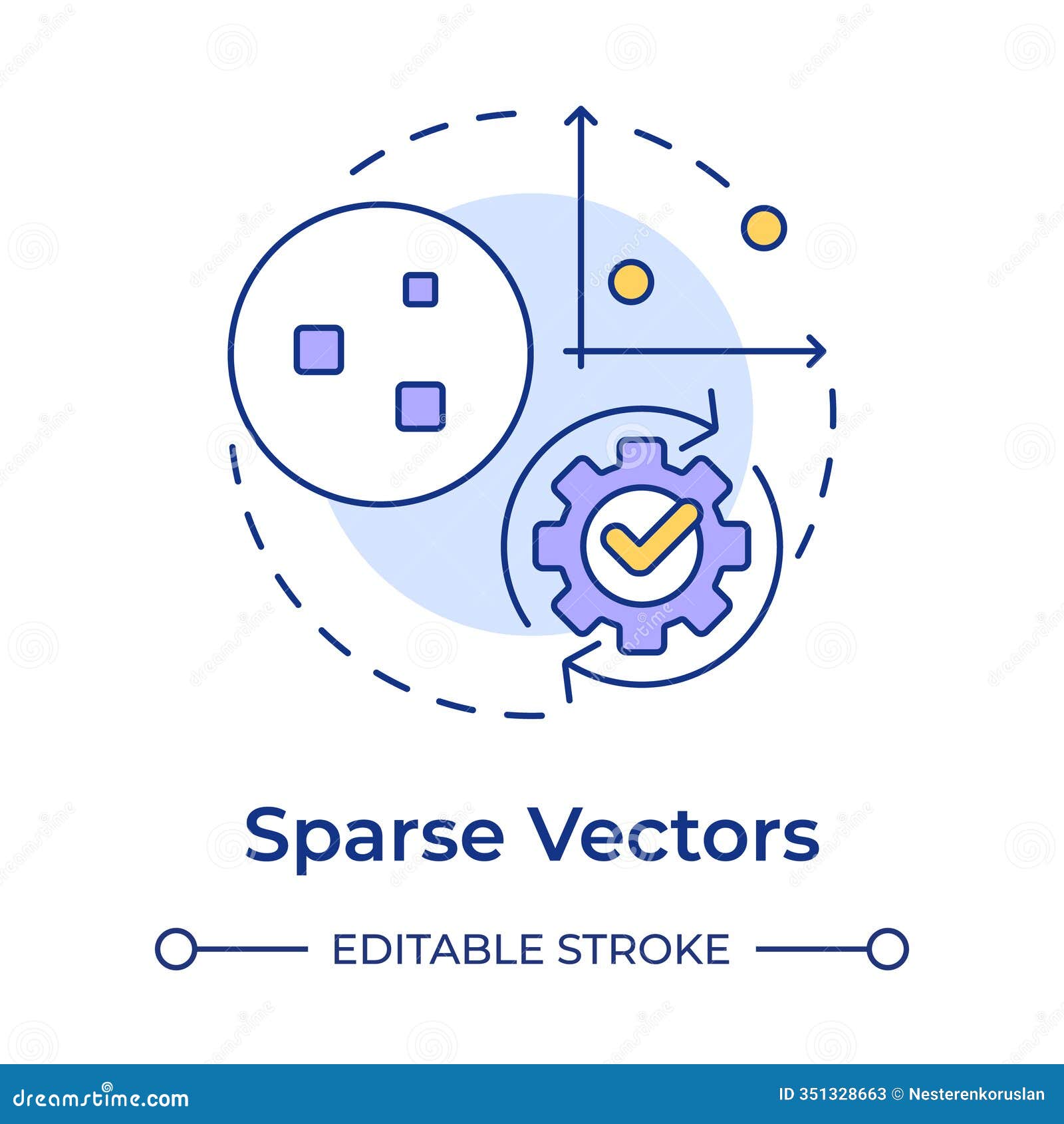 Sparse Retrieval Multi Color Concept Icon Stock Illustration ...