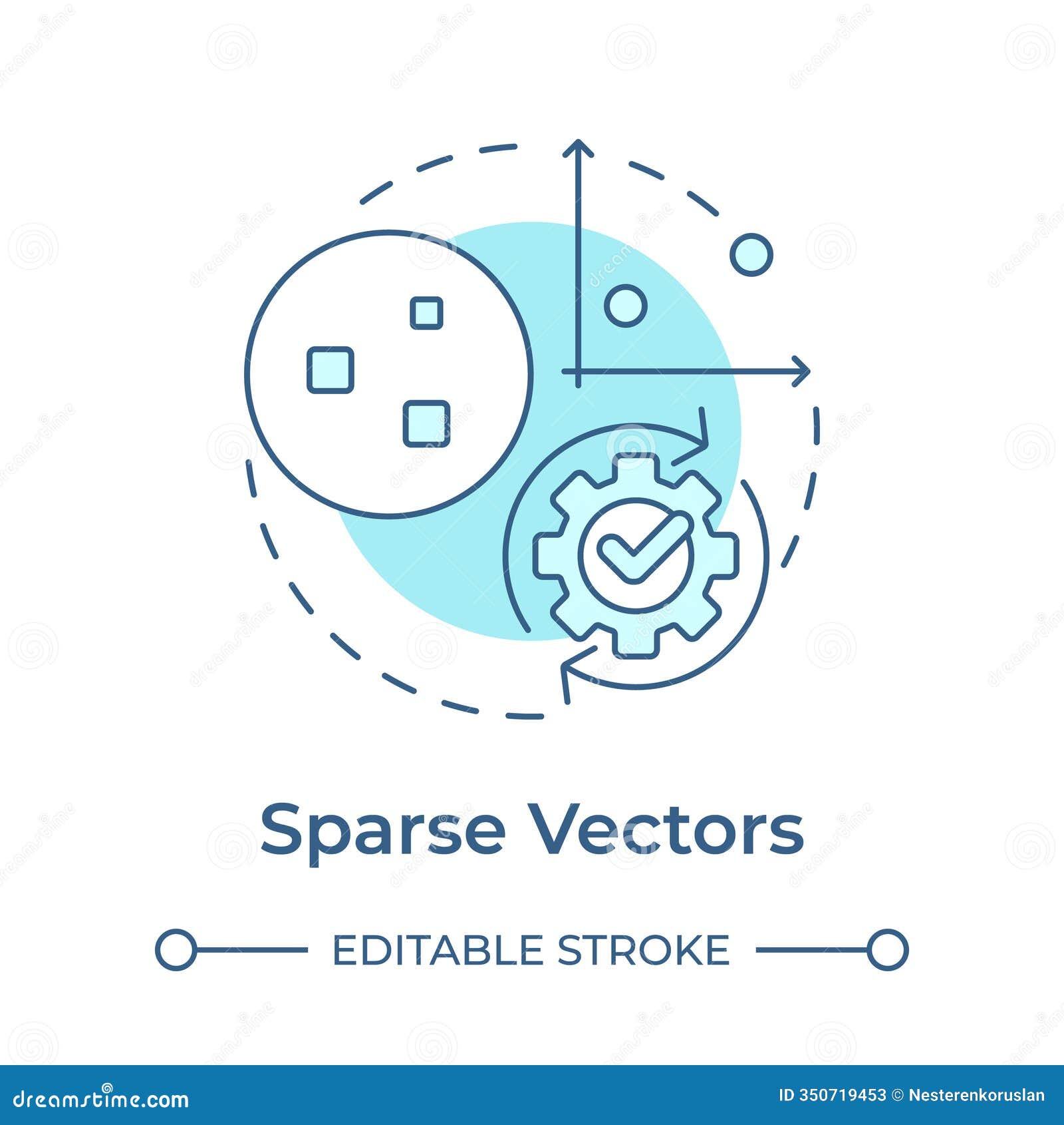 Sparse Retrieval Soft Blue Concept Icon Stock Illustration ...