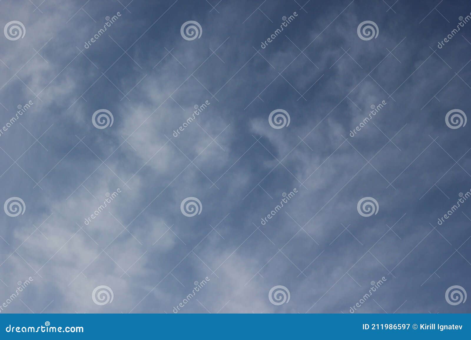 Sparse White Clouds on Winter Blue Sky Background Backdrop Texture ...