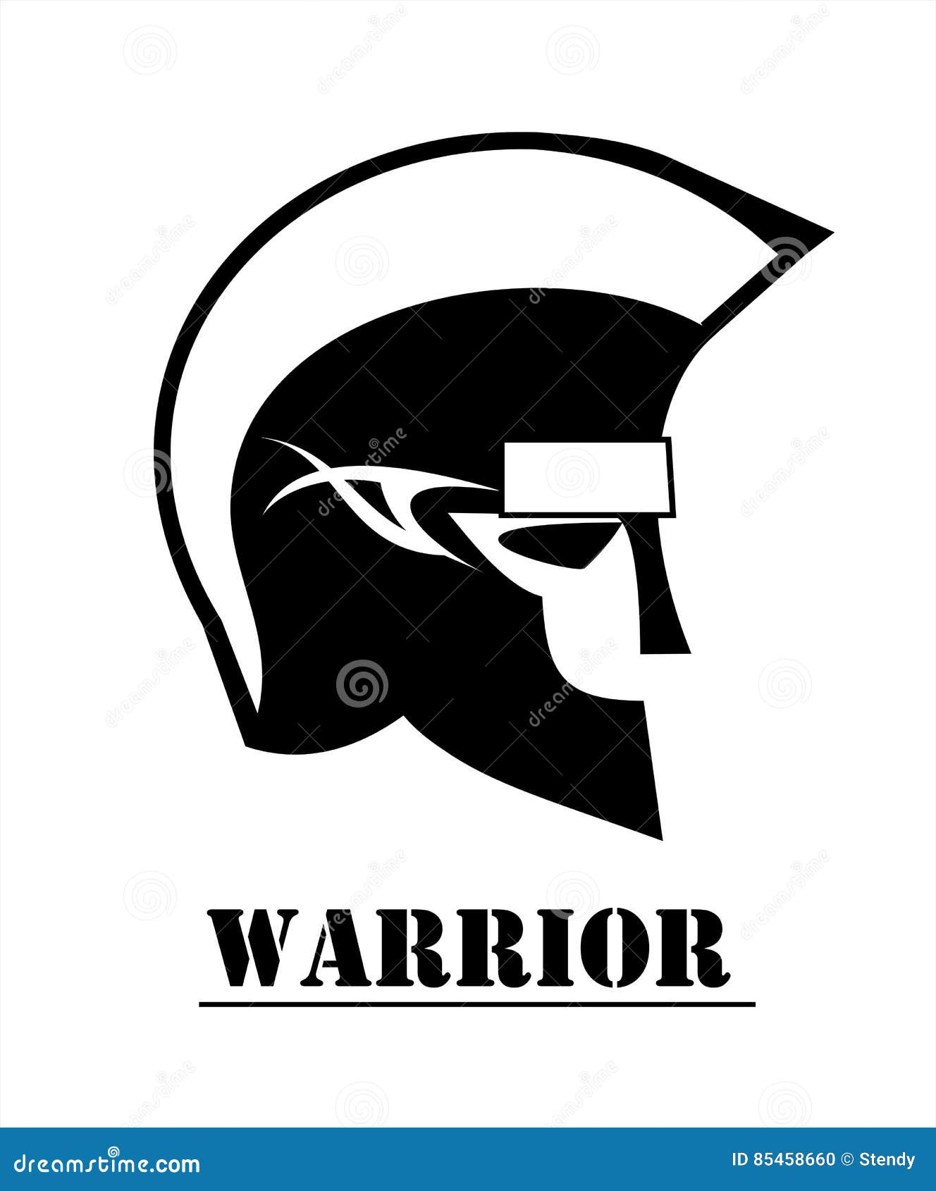 Sparta, Trojan. Warrior Head, Side View. - Illustration Stock Vector ...