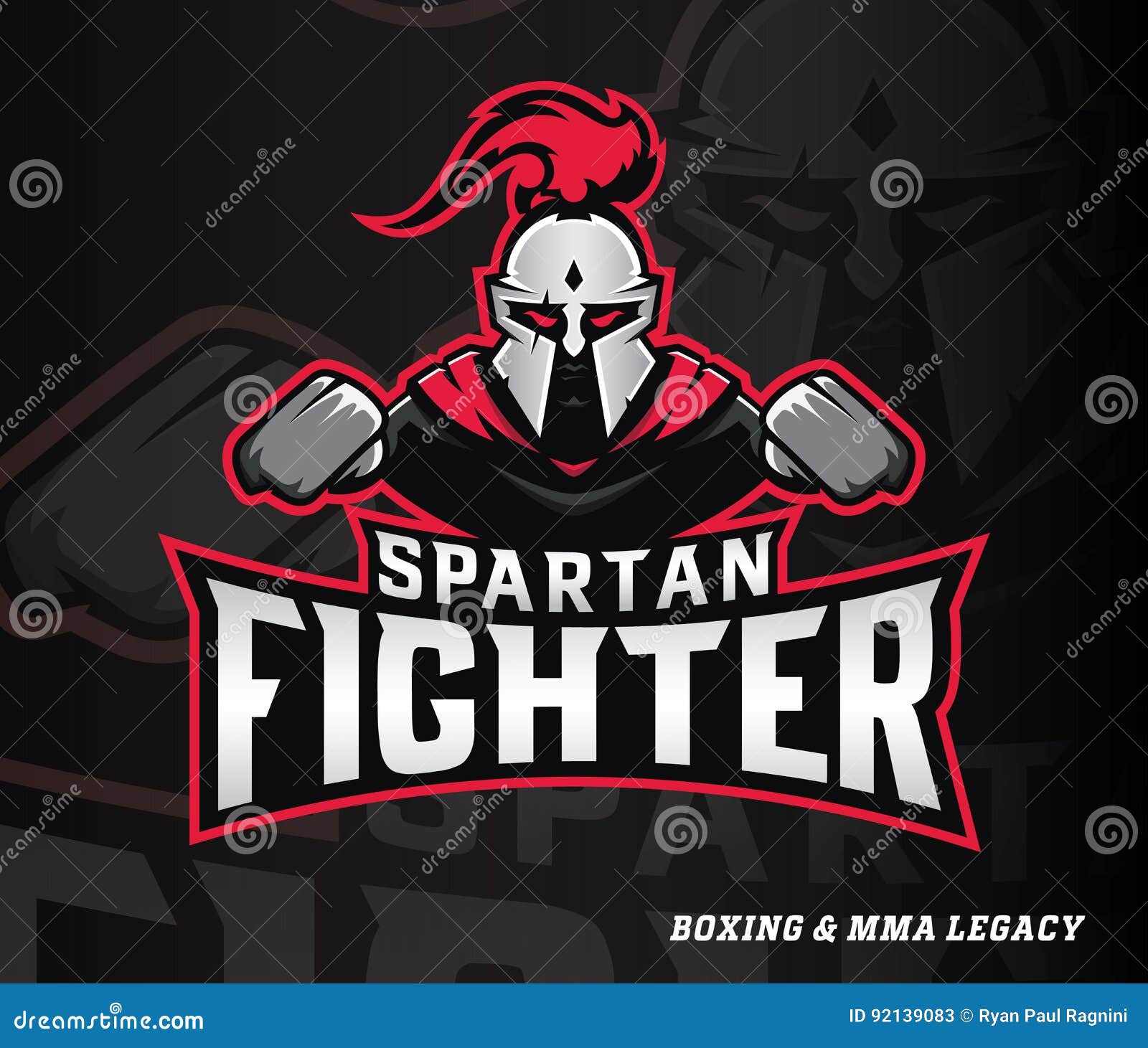 Spartan boxer fighter stock illustration. Illustration of boxer - 92139083
