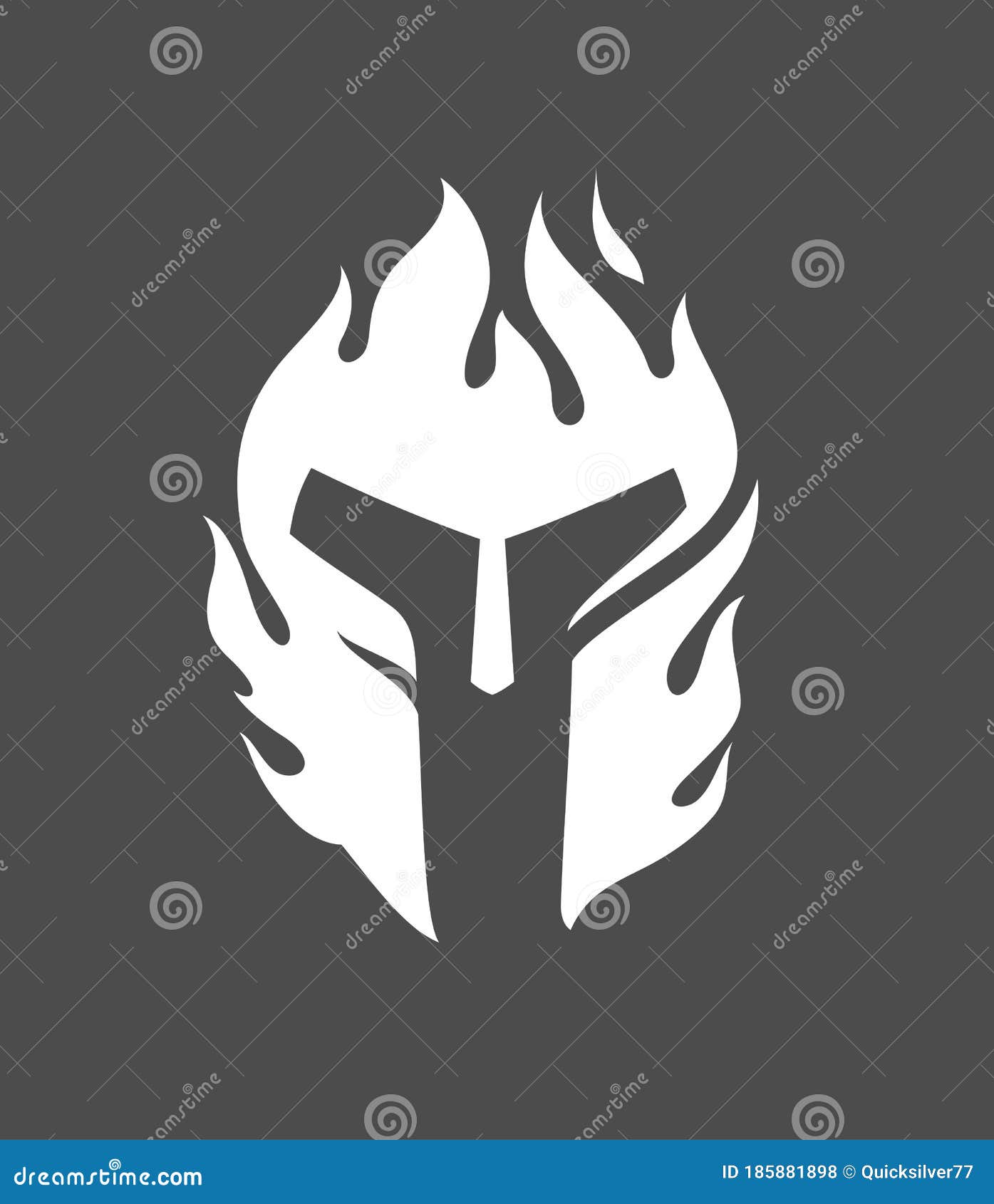 Spartan Helm Line Symbol Outline Vector Illustration | CartoonDealer ...