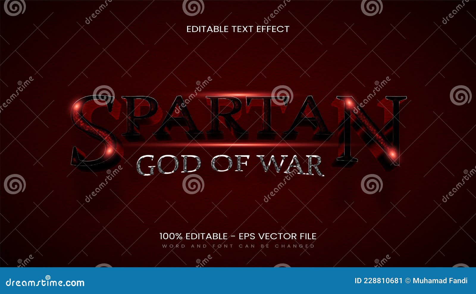 Spartan God of War Text Effect Stock Illustration - Illustration of ...