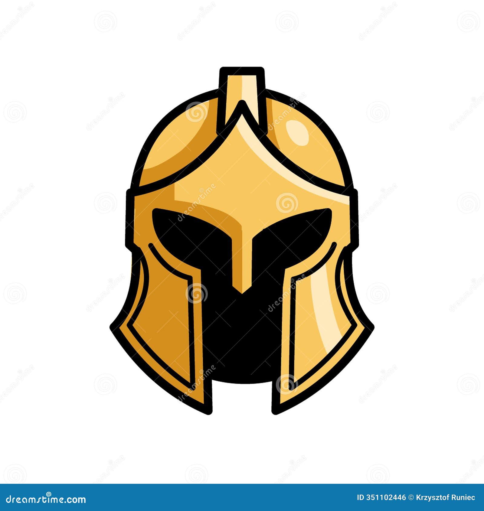 Spartan Greek Hoplite Helmet Stock Illustration - Illustration of ...