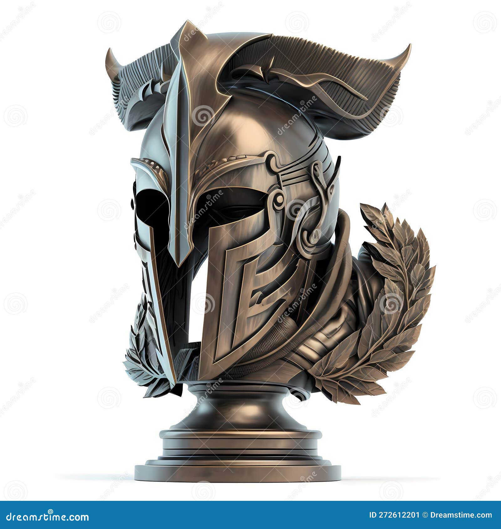 Spartan Head Trophy. Generative AI Stock Illustration - Illustration of ...