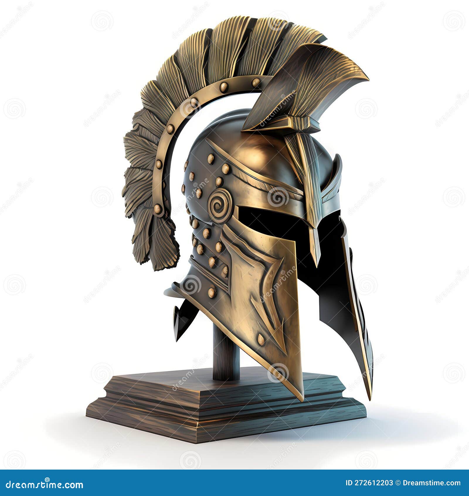 Spartan Head Trophy. Generative AI Stock Illustration - Illustration of ...