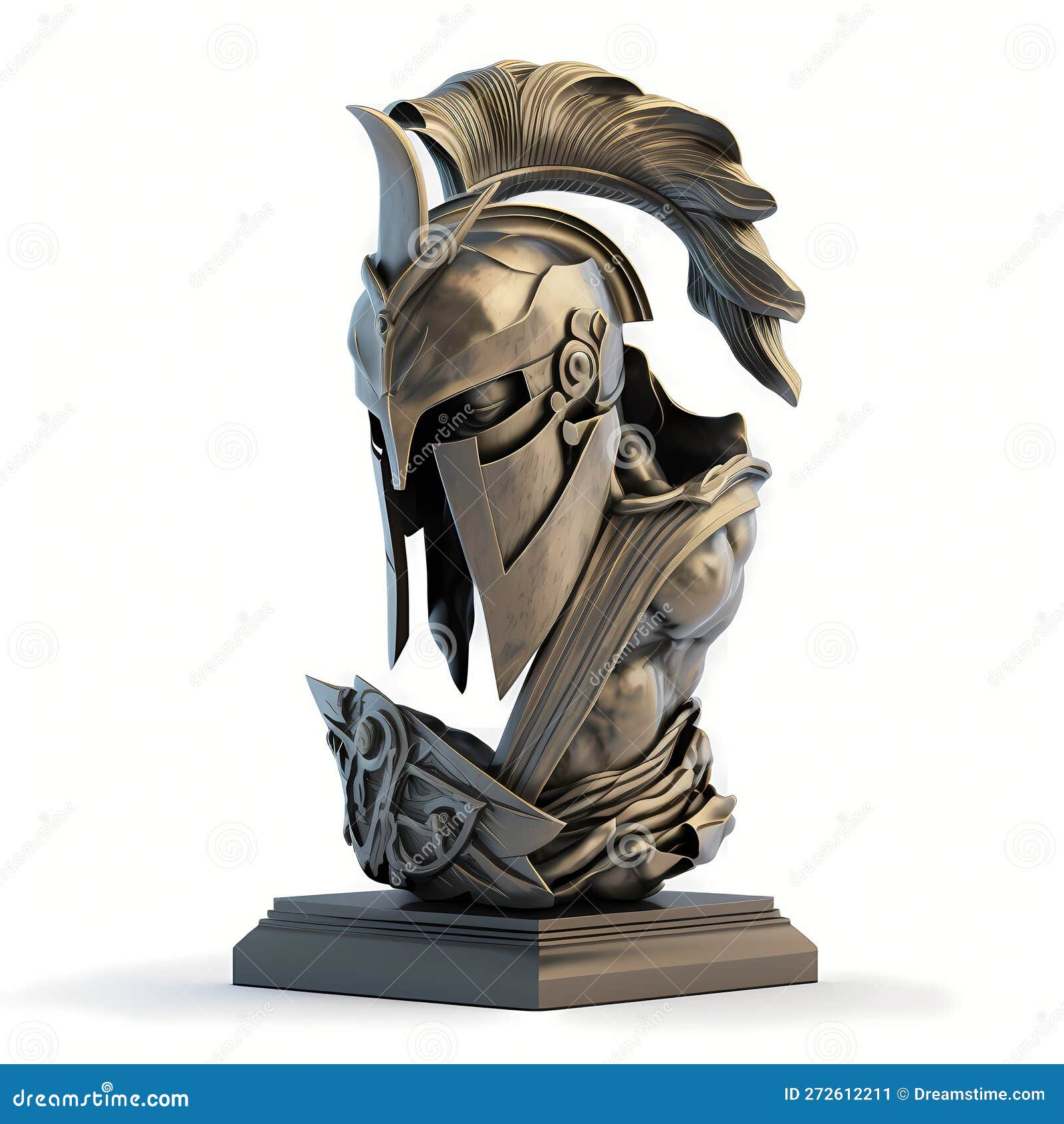 Spartan Head Trophy. Generative AI Stock Illustration - Illustration of ...