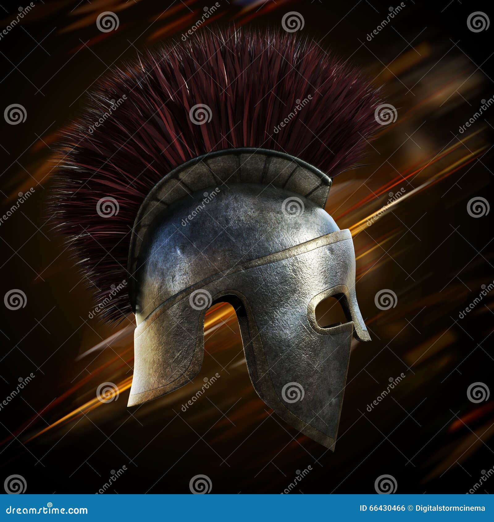 Spartan Helmet with an Abstract Light Ray Stock Illustration ...