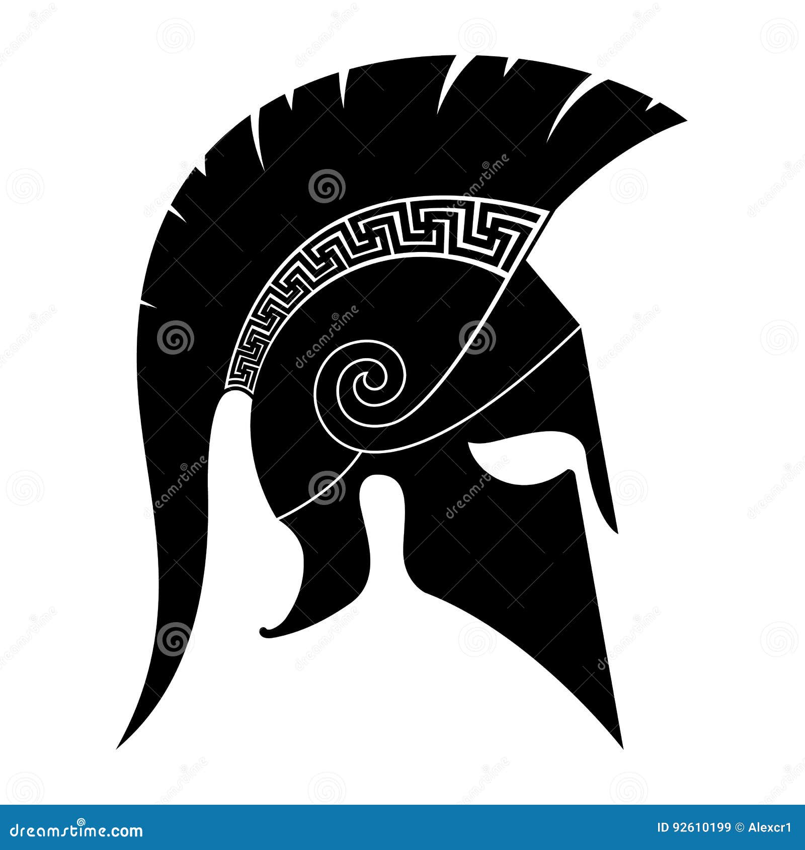 Spartan Helmet stock vector. Illustration of black, face - 92610199