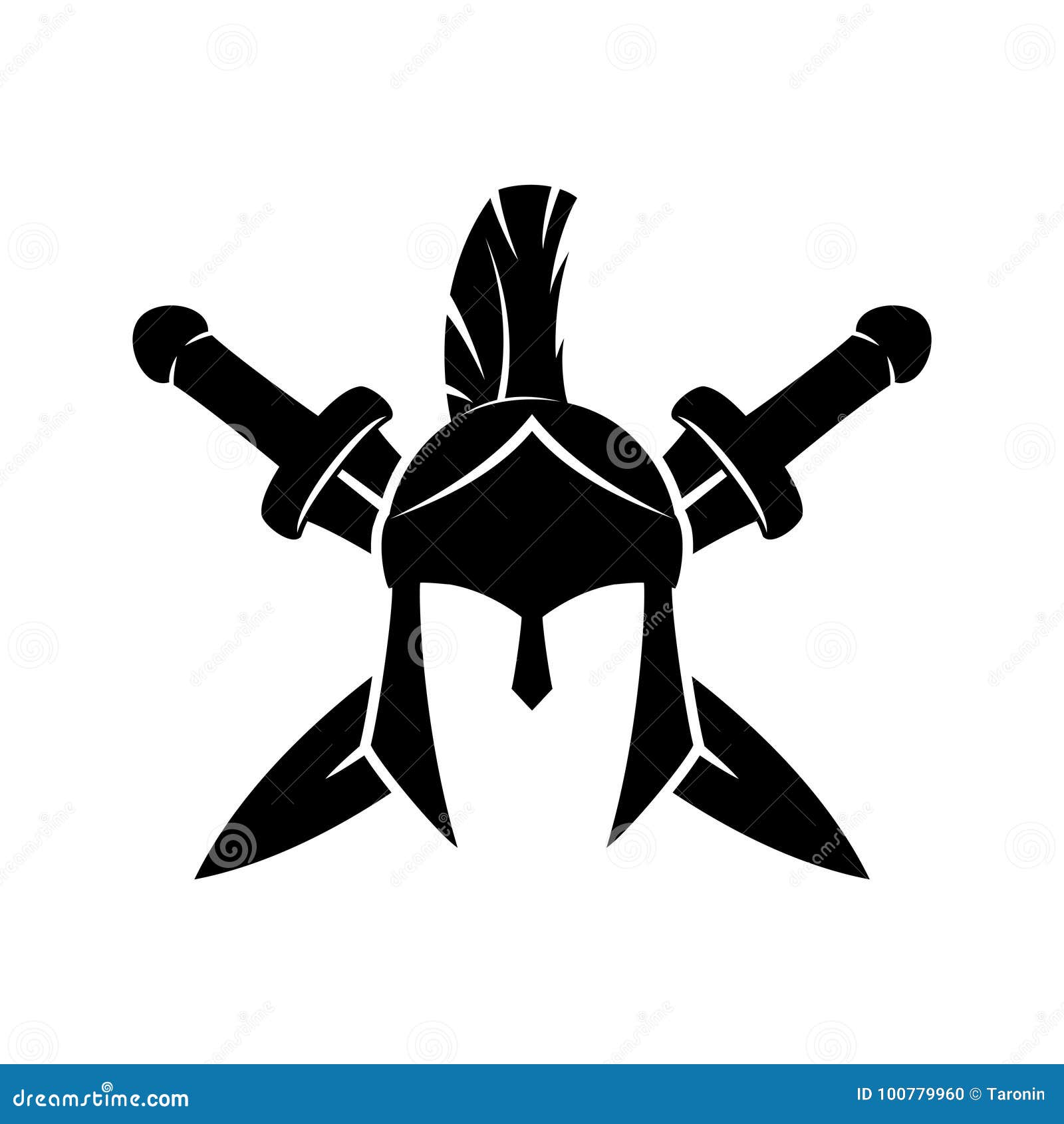 Spartan Helmet and Crossed Swords. Stock Vector - Illustration of icon ... Spartan Helmet and Crossed Swords. Stock Vector - Illustration of icon ...