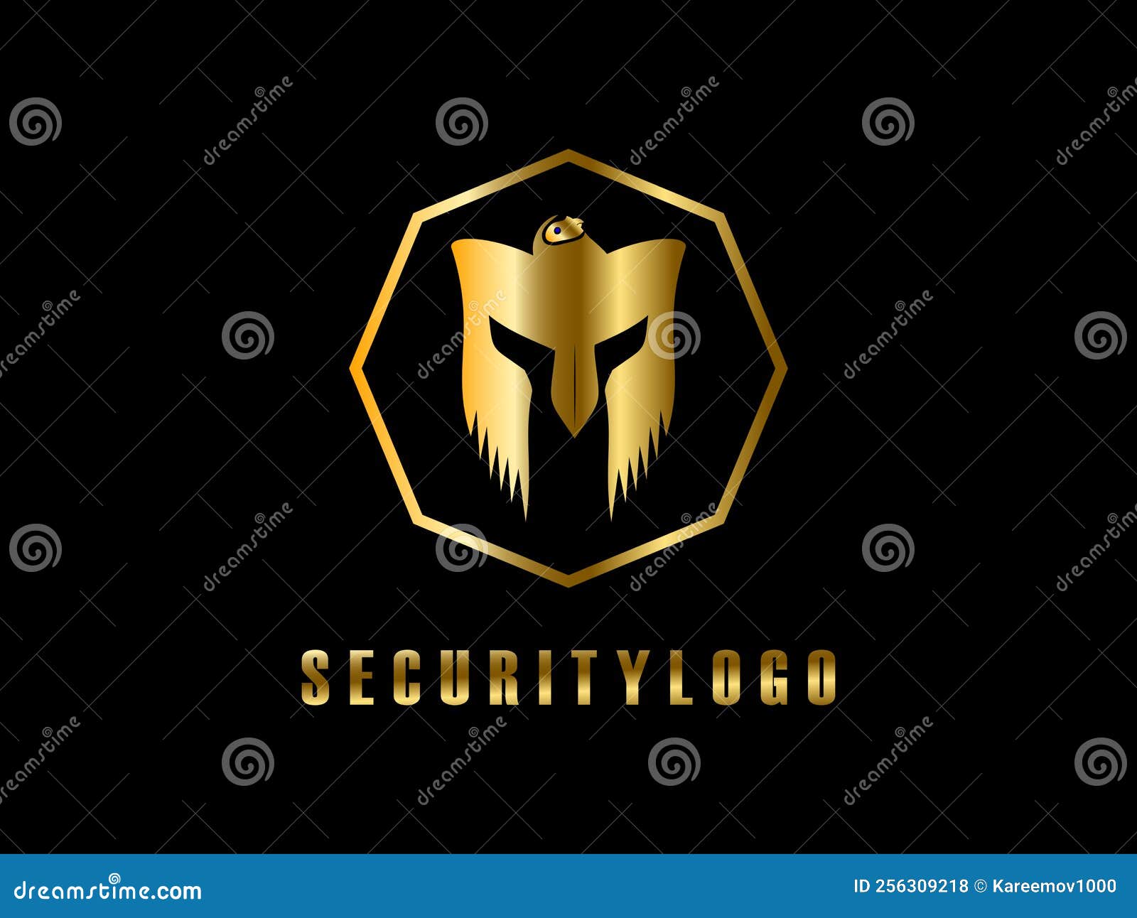 Security Logo Template Vector in Gold Colors Stock Vector ...