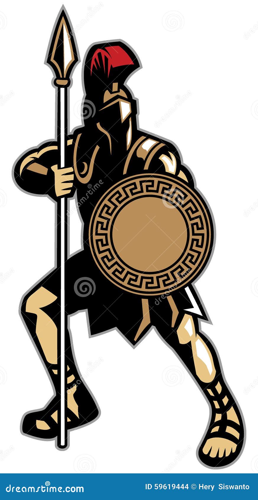 Owl Holding Spartan Helmet Drawing Cartoon Vector | CartoonDealer.com ...