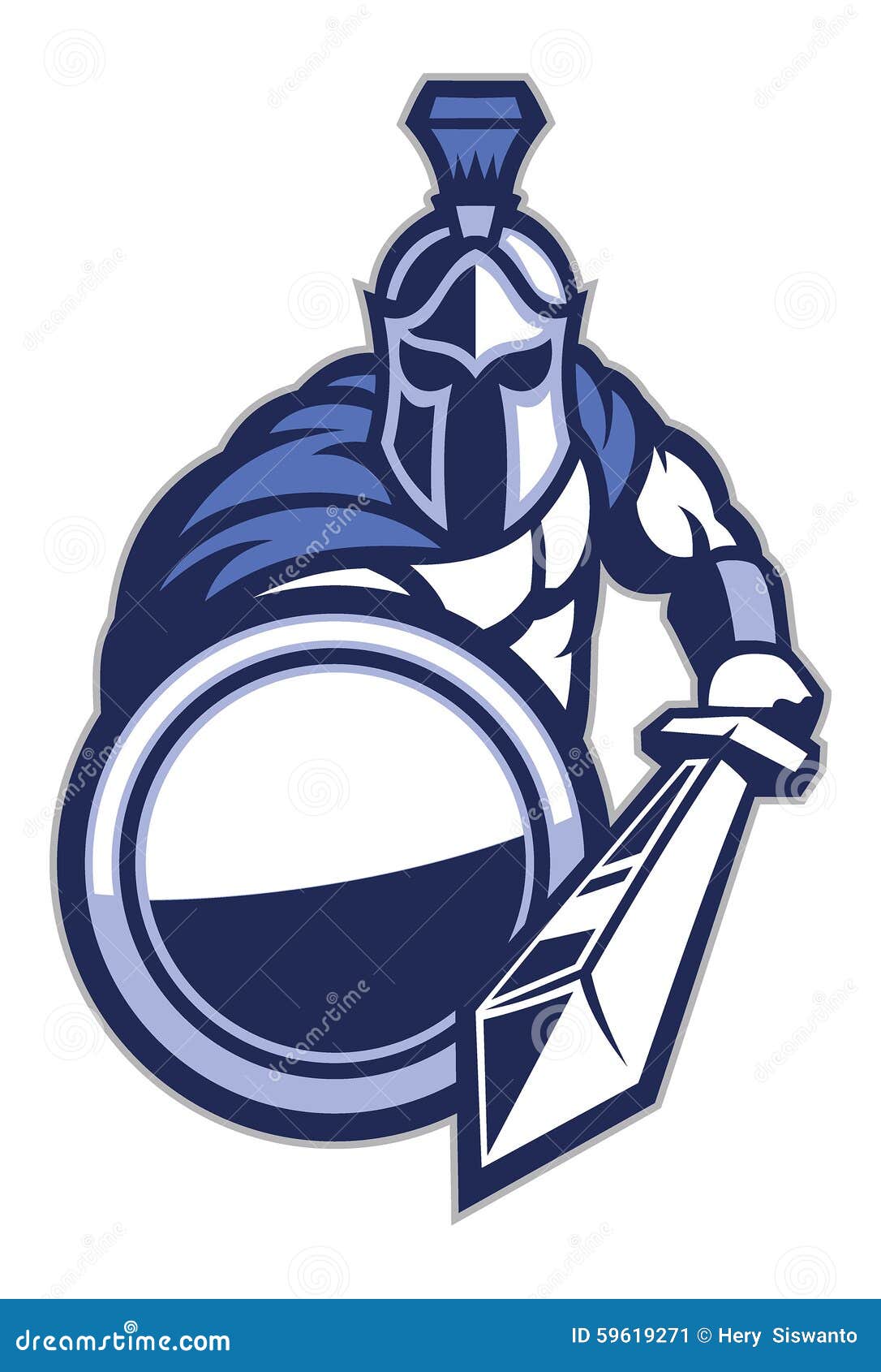 Spartan Mascot Logo Cartoon Vector | CartoonDealer.com #226977257