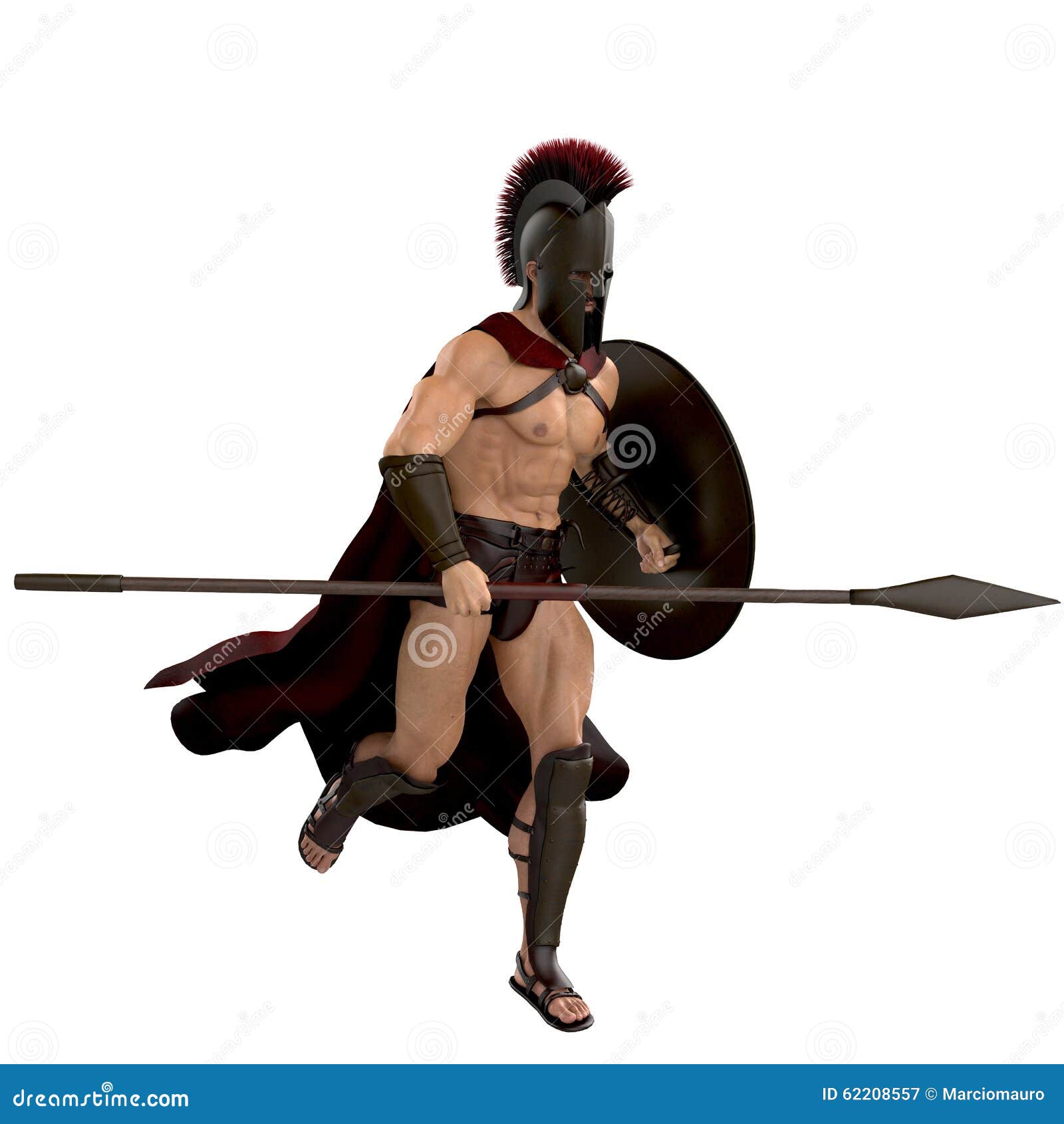 Spartan running stock illustration. Illustration of roman - 62208557