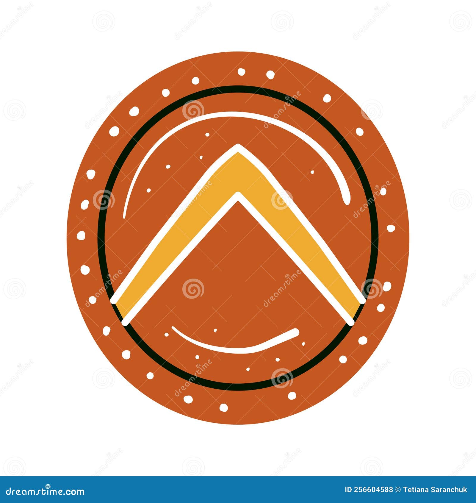 Spartan Shield with Greek Ornament Illustration Vector. Stock Vector ...