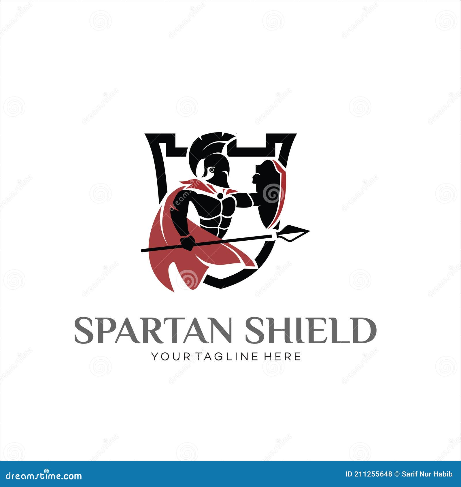 Spartan Shield Vector Illustration | CartoonDealer.com #91813398