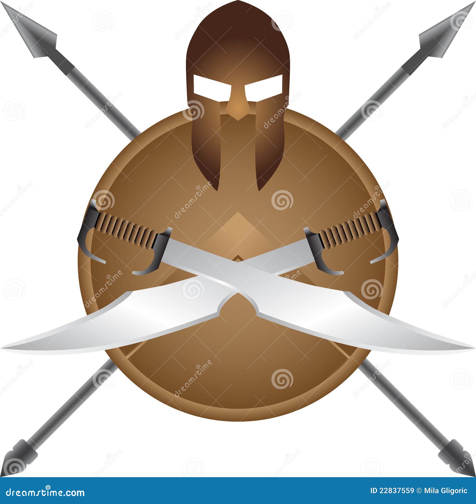 Spartanske Hjelmsymboler Spartacus Stock Illustrations, Vectors,