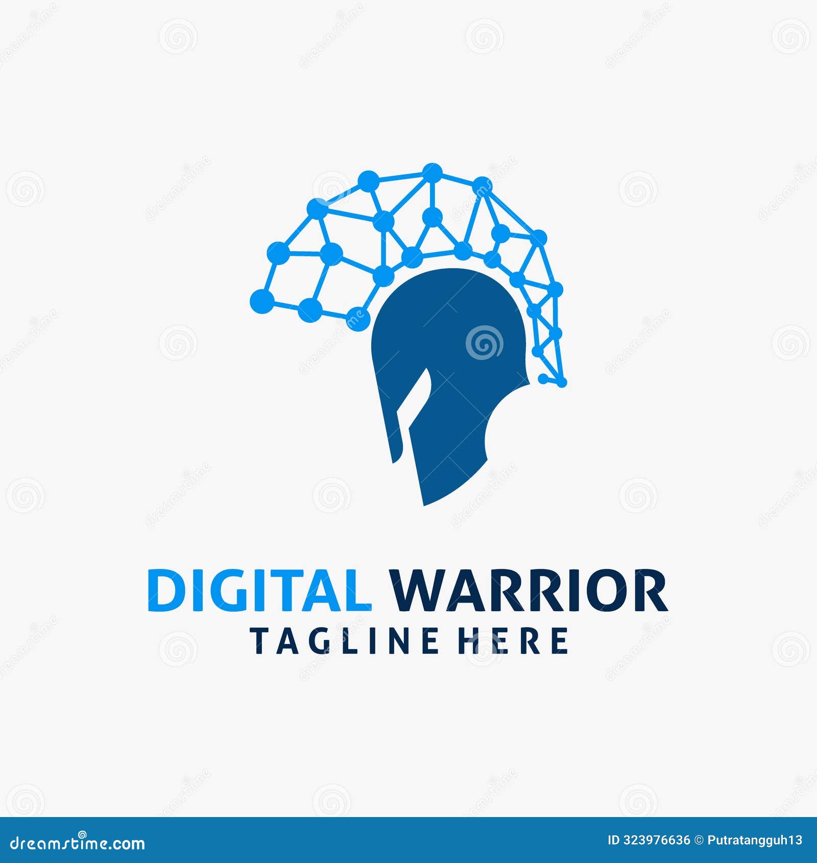 Digital Warrior Logo Design Stock Vector - Illustration of fighter, technology: 323976636