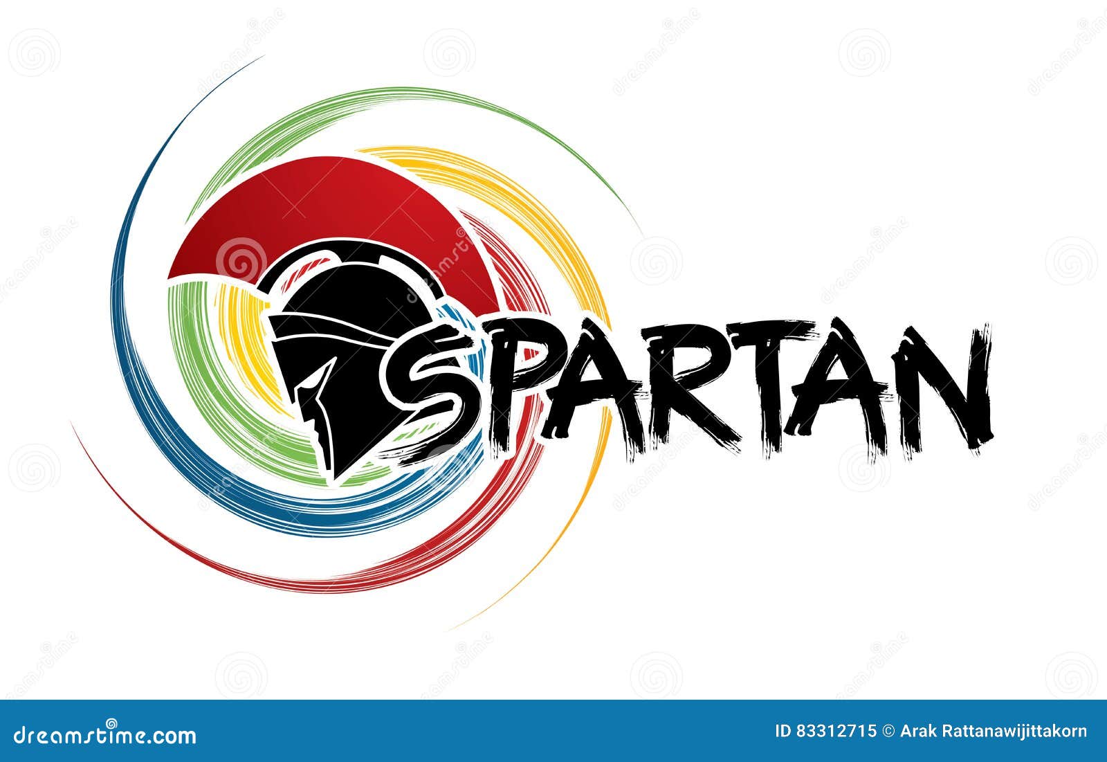 Spartan text designed stock vector. Illustration of design - 83312715