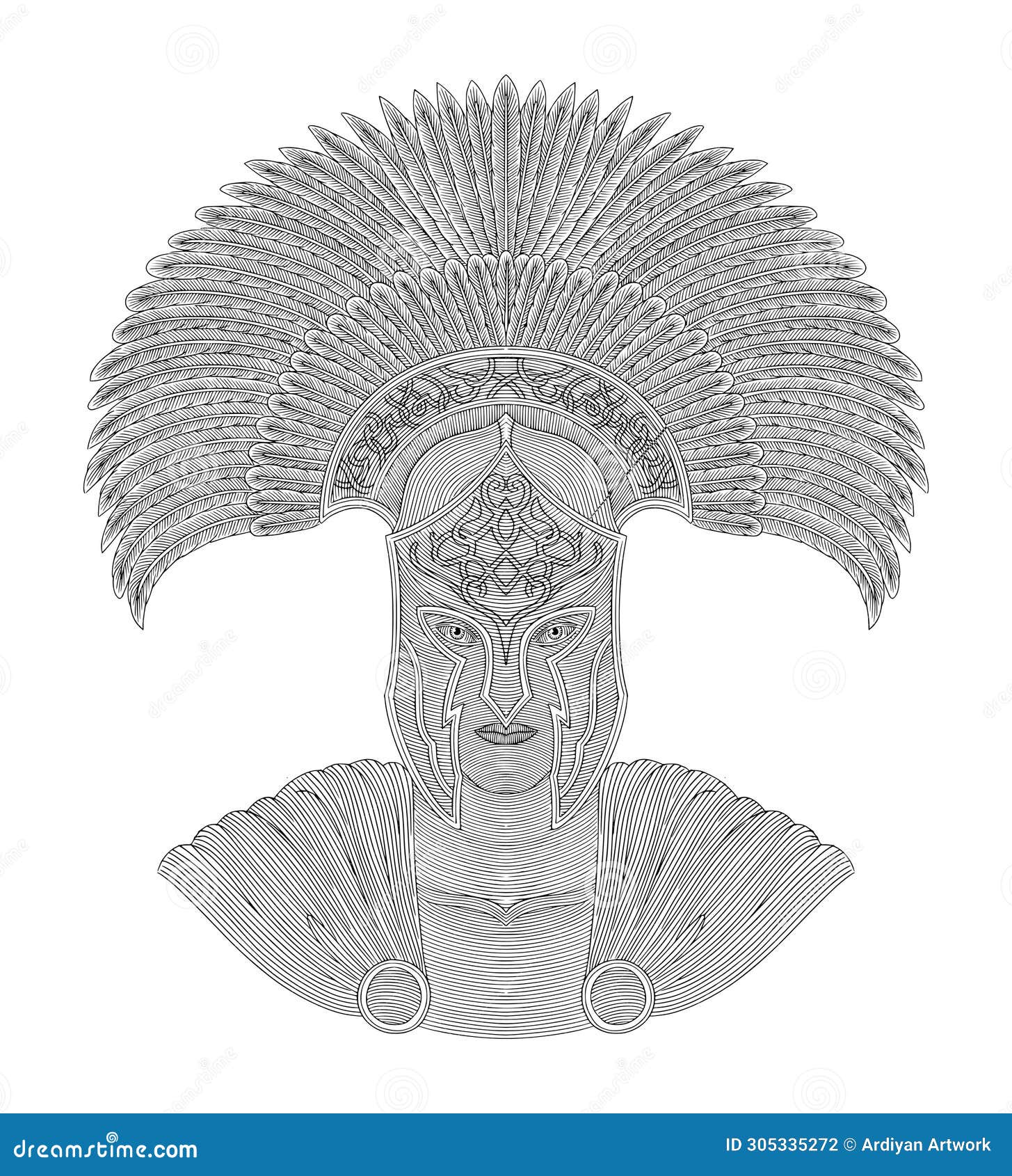 Spartan Warrior Commander, Vintage Engraving Drawing Illustration Stock ...