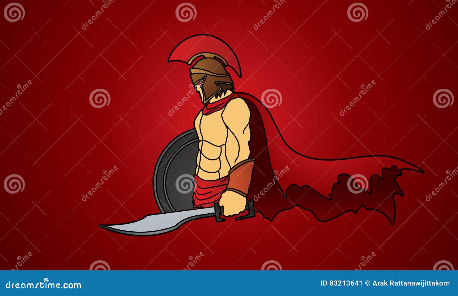 Spartan Charge With Abstract Lighting Effects. Royalty-Free Stock Image ...