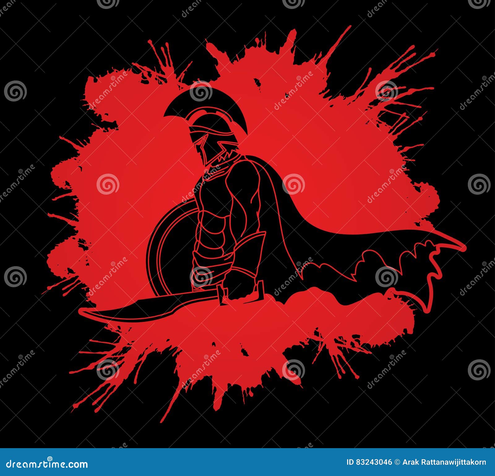 Spartan Charge With Abstract Lighting Effects. Royalty-Free Stock Image ...