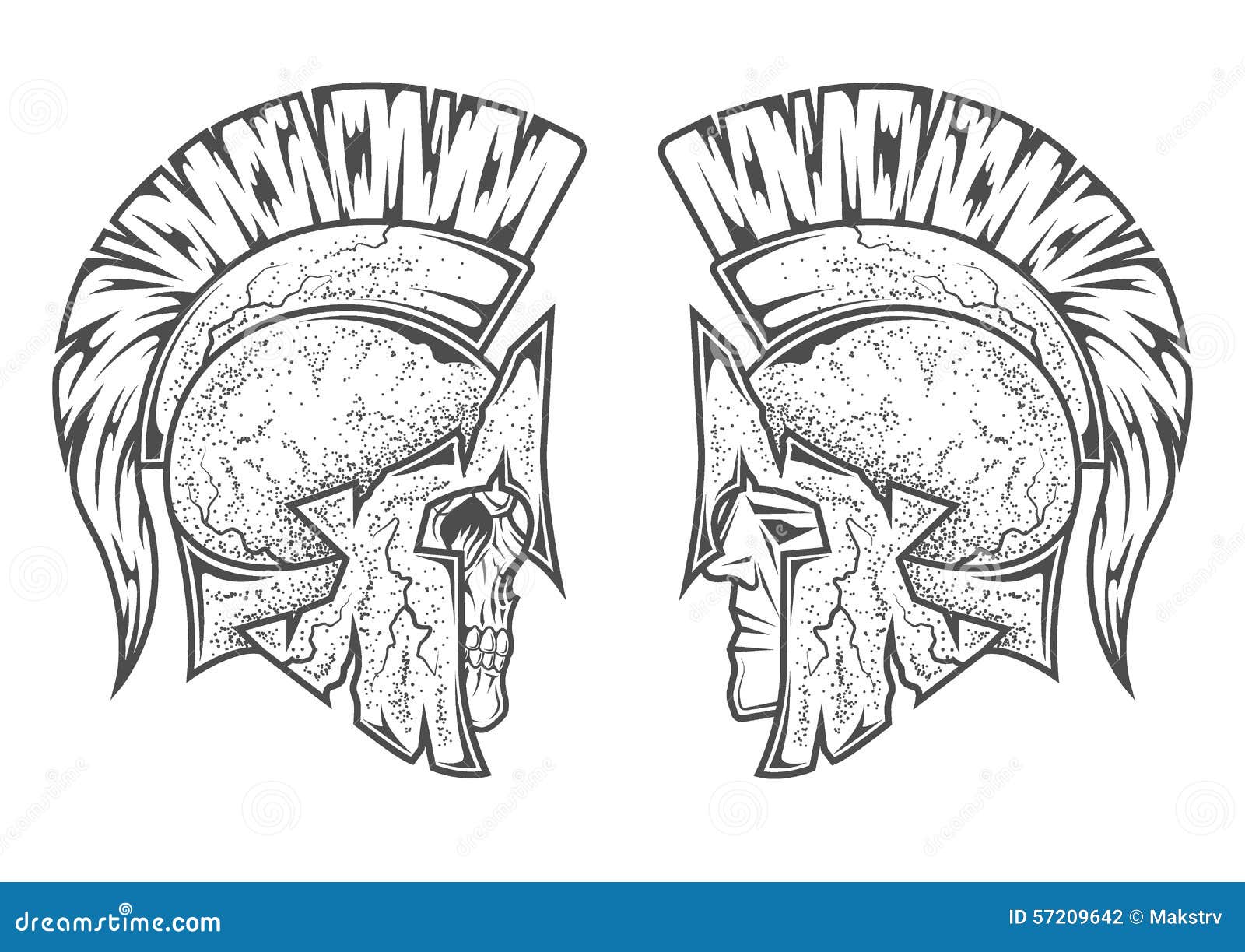 Skull In Rome Empire Centurion Helmet Royalty-Free Illustration ...