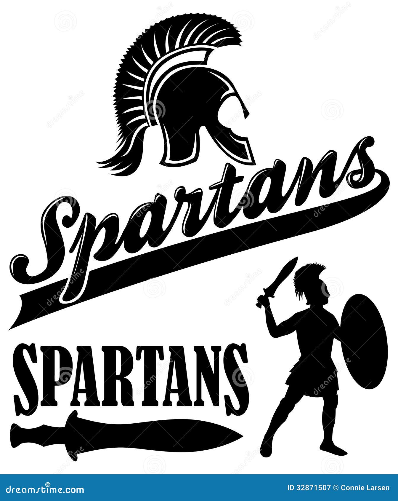 Spartans Team Mascot stock illustratie. Illustration of pictogrammen ...