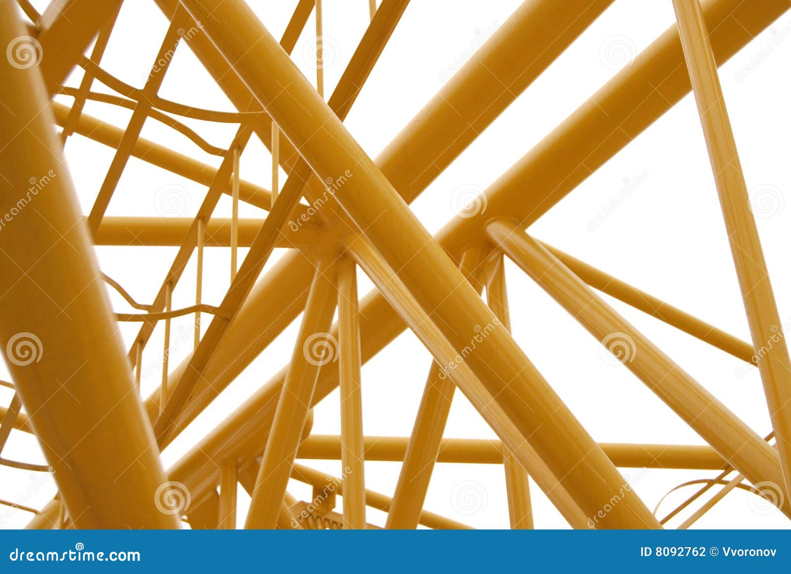 Spase Metal Truss Colored Yellow Stock Photo - Image of girder ...