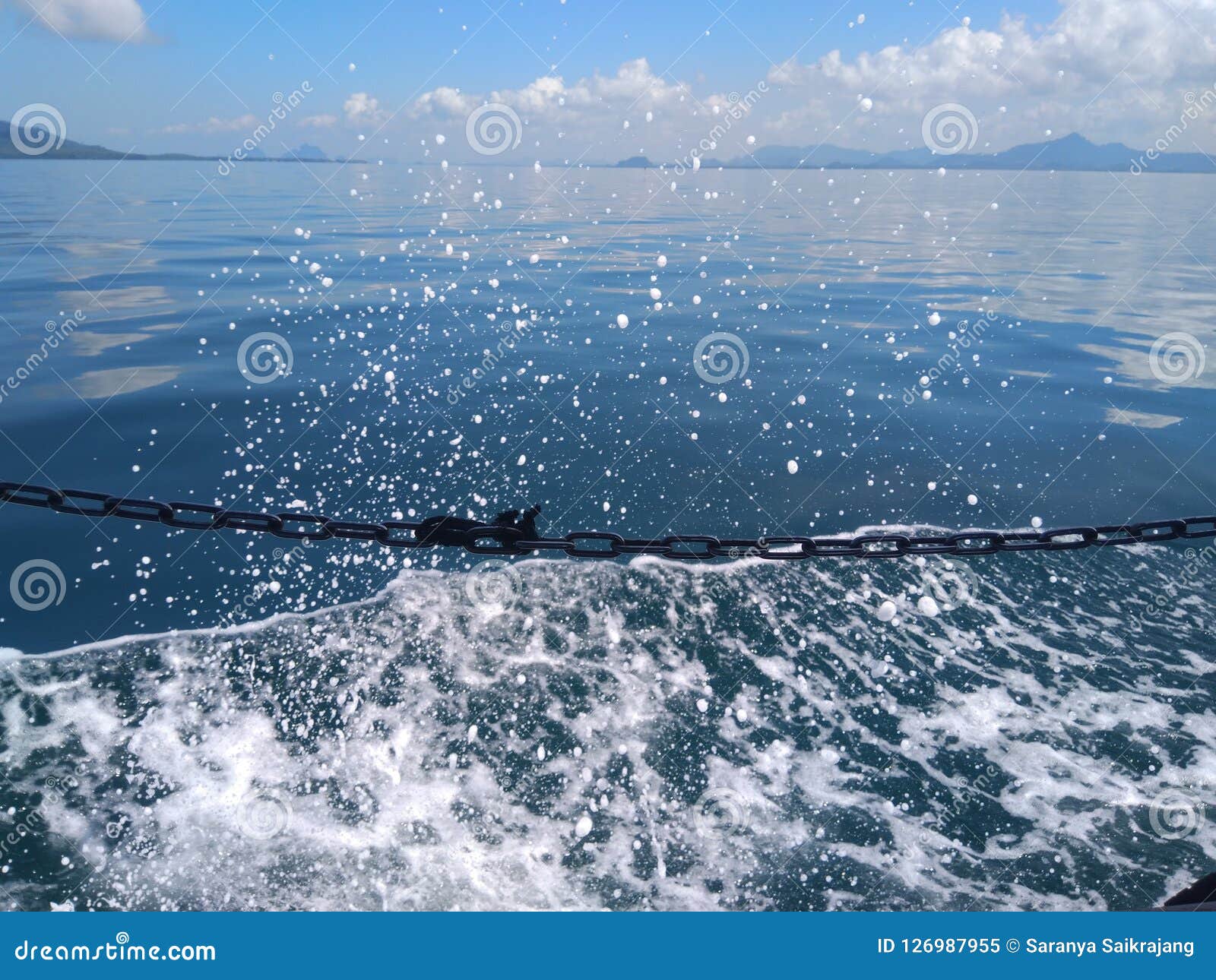 Spash water stock image. Image of wave, spash, boat - 126987955