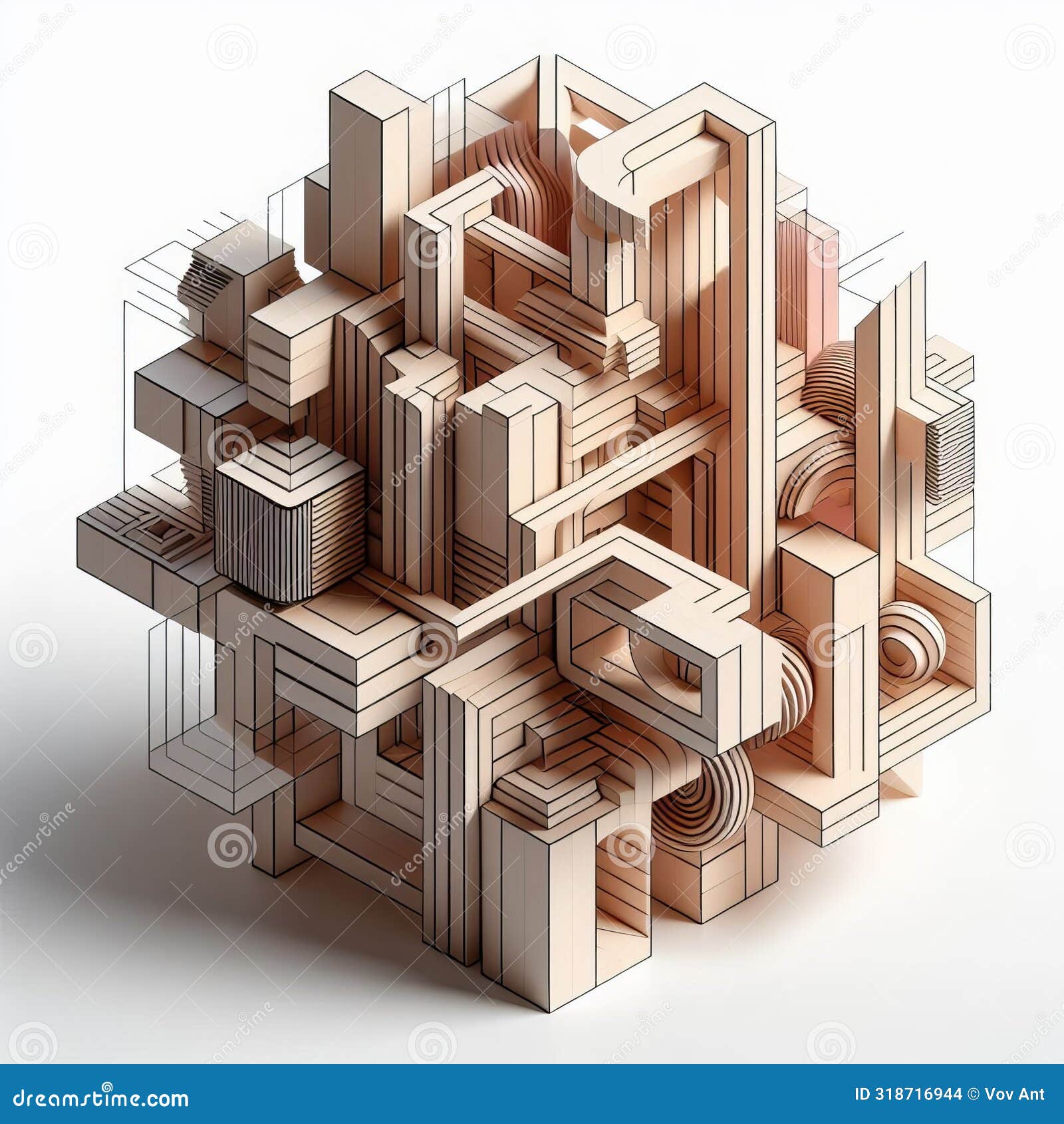 Spatial Abstraction a Form of Abstract Art that Explores the Stock ...