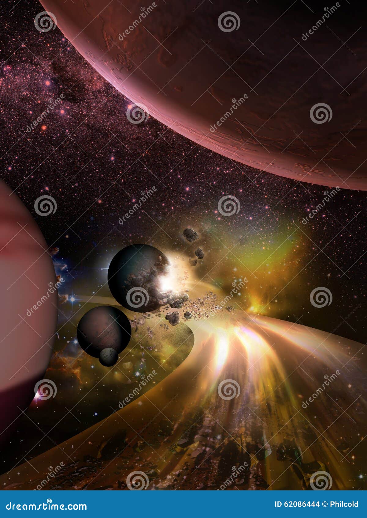 Spatial collapse stock illustration. Illustration of colors - 62086444