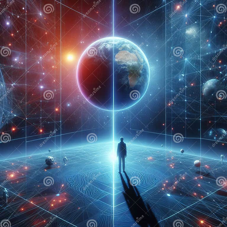 Spatial Dimension Space Space Containing the Three Dimensios O Stock ...