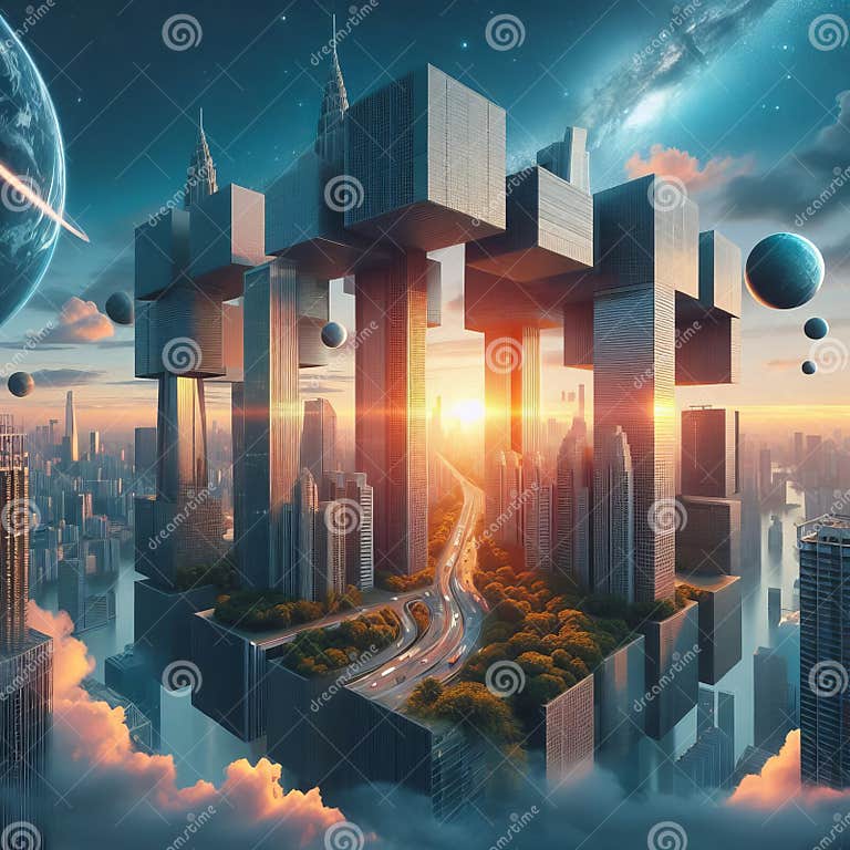 Spatial Dimension Space Space Containing the Three Dimensios O Stock ...