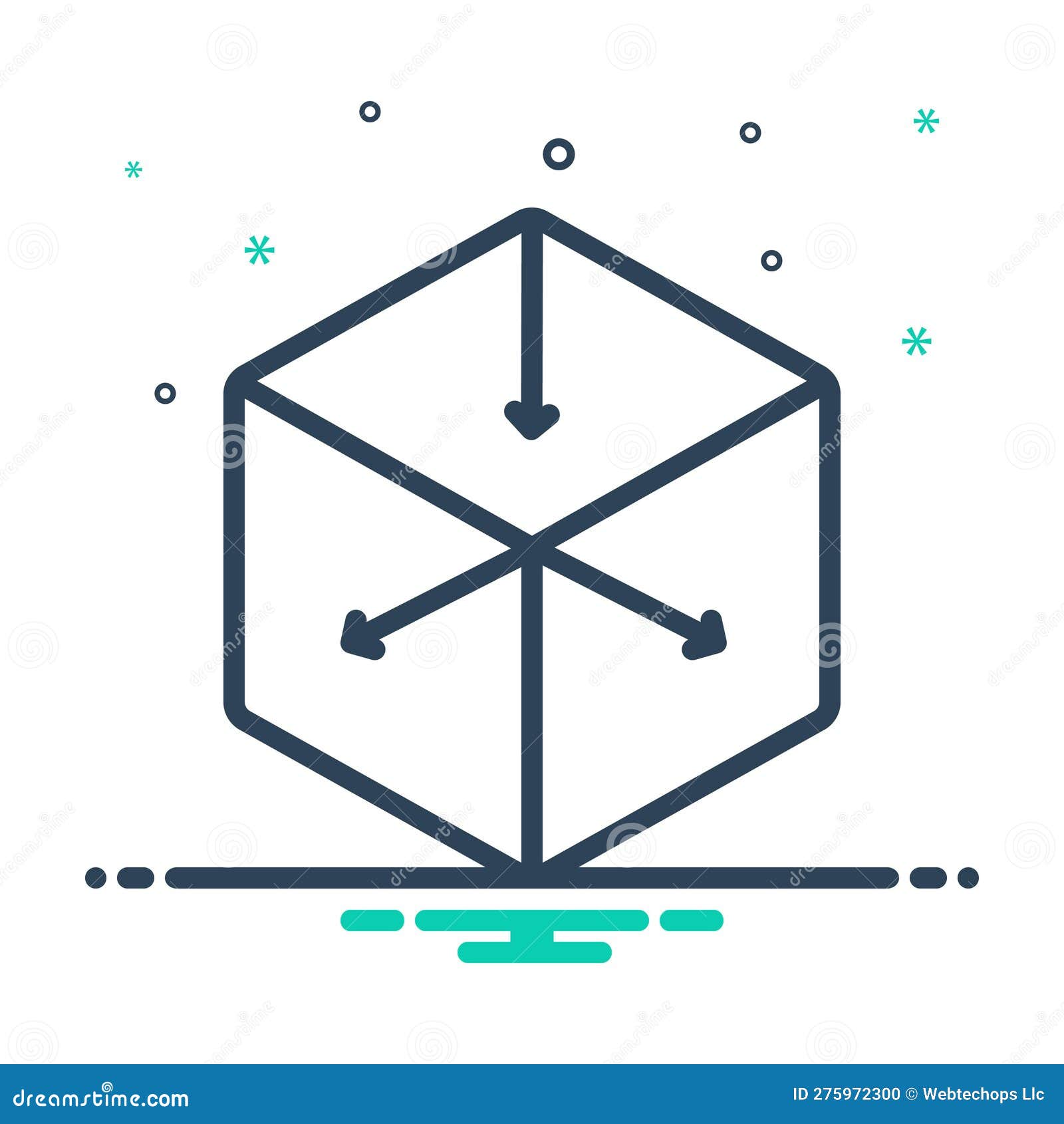 Mix Icon for Spatial, Product and Technology Stock Vector ...