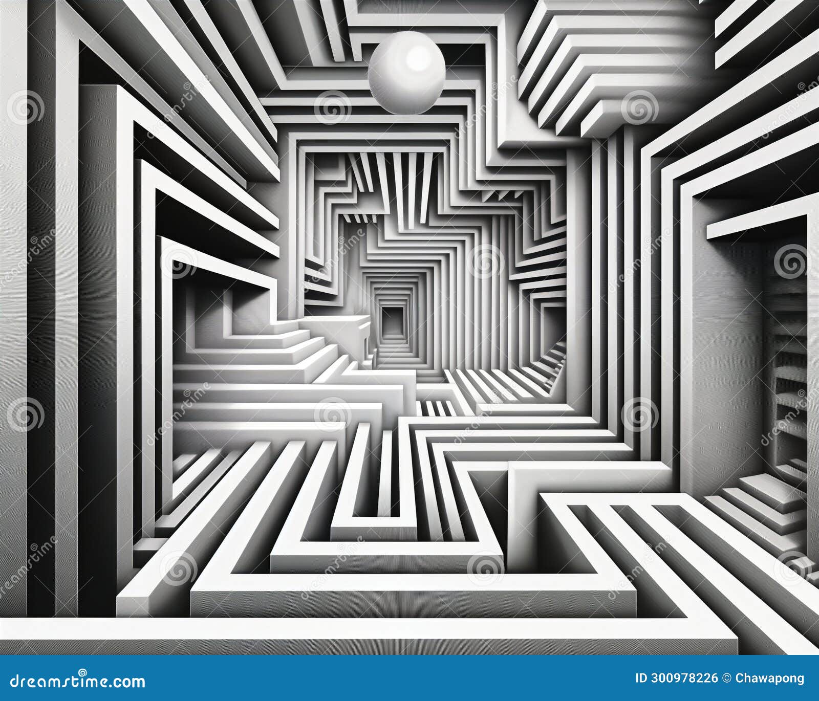 Spatial Illusions of Simplicity Stock Illustration - Illustration of ...