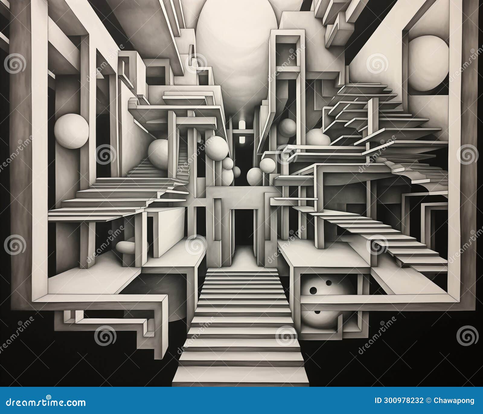 Spatial Illusions of Simplicity Stock Illustration - Illustration of ...