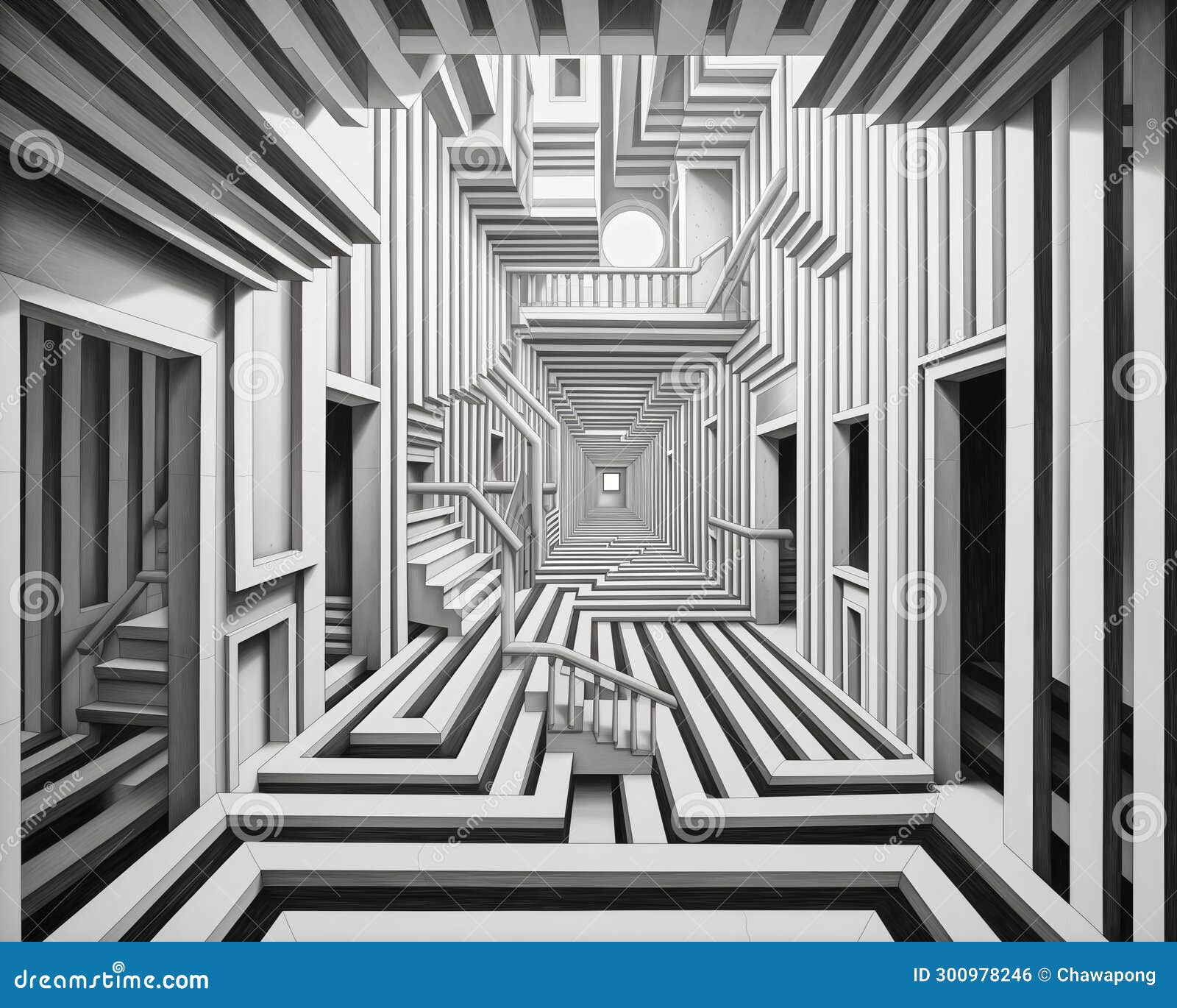 Spatial Illusions of Simplicity Stock Illustration - Illustration of ...