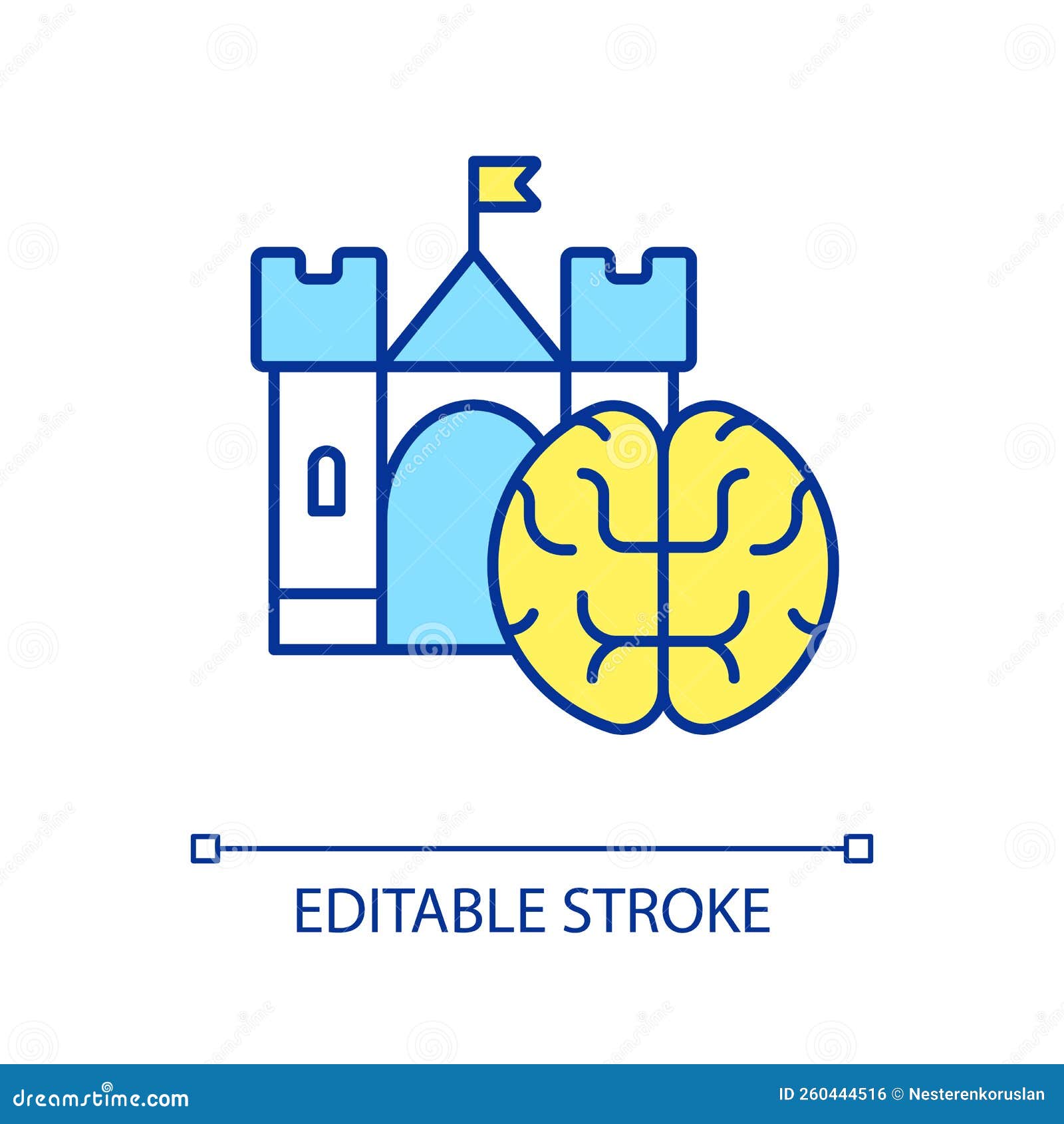 Memorization Line Icon, Outline Symbol, Vector Illustration, Concept ...