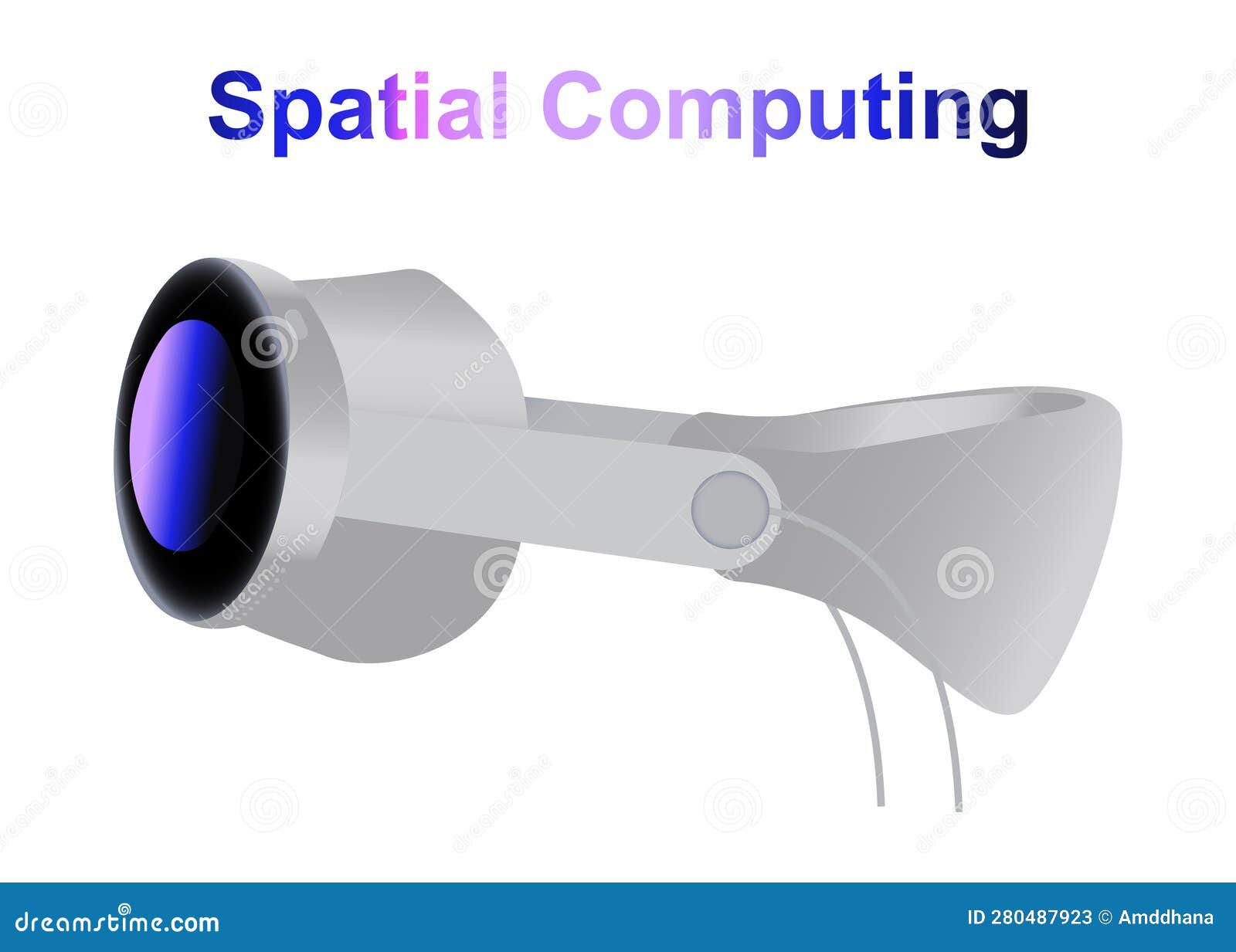 Spatial Ar and Vr Side View Stock Vector - Illustration of hand, side ...