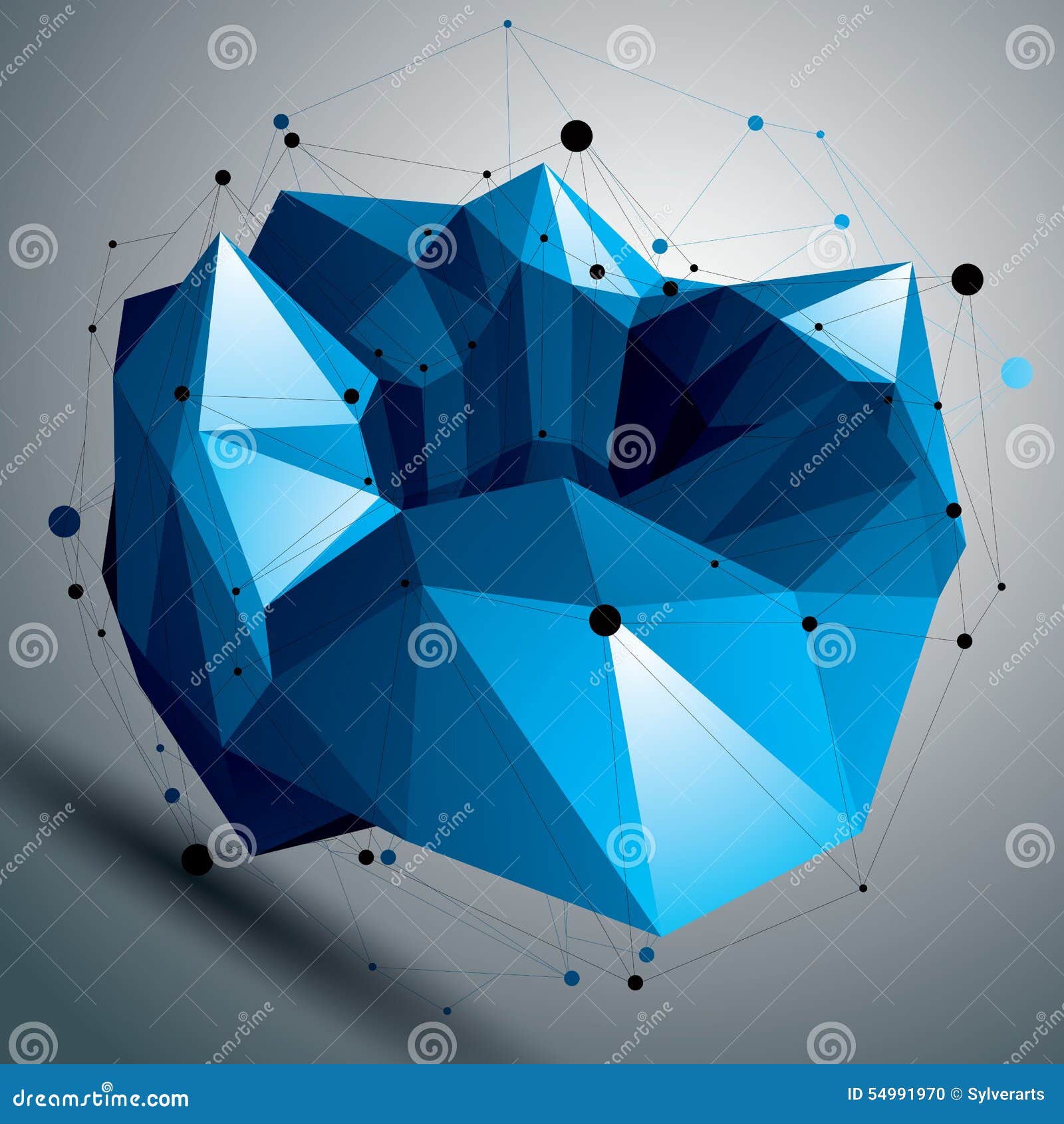 Spatial Vector Colorful Digital Object , 3d Technology F Stock Vector ...