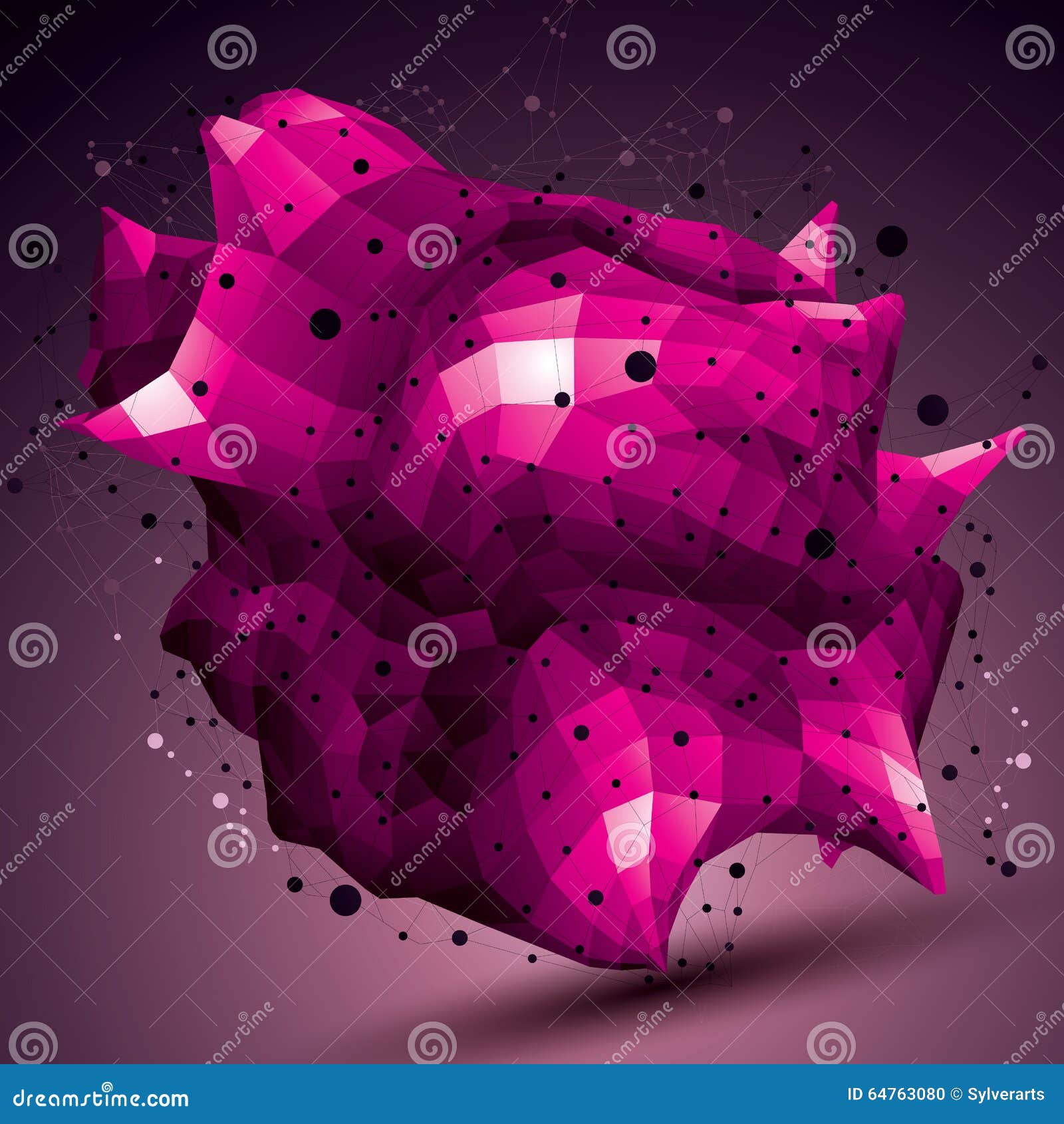 Spatial Vector Colorful Digital Object, Purple 3d Technology Fig Stock ...